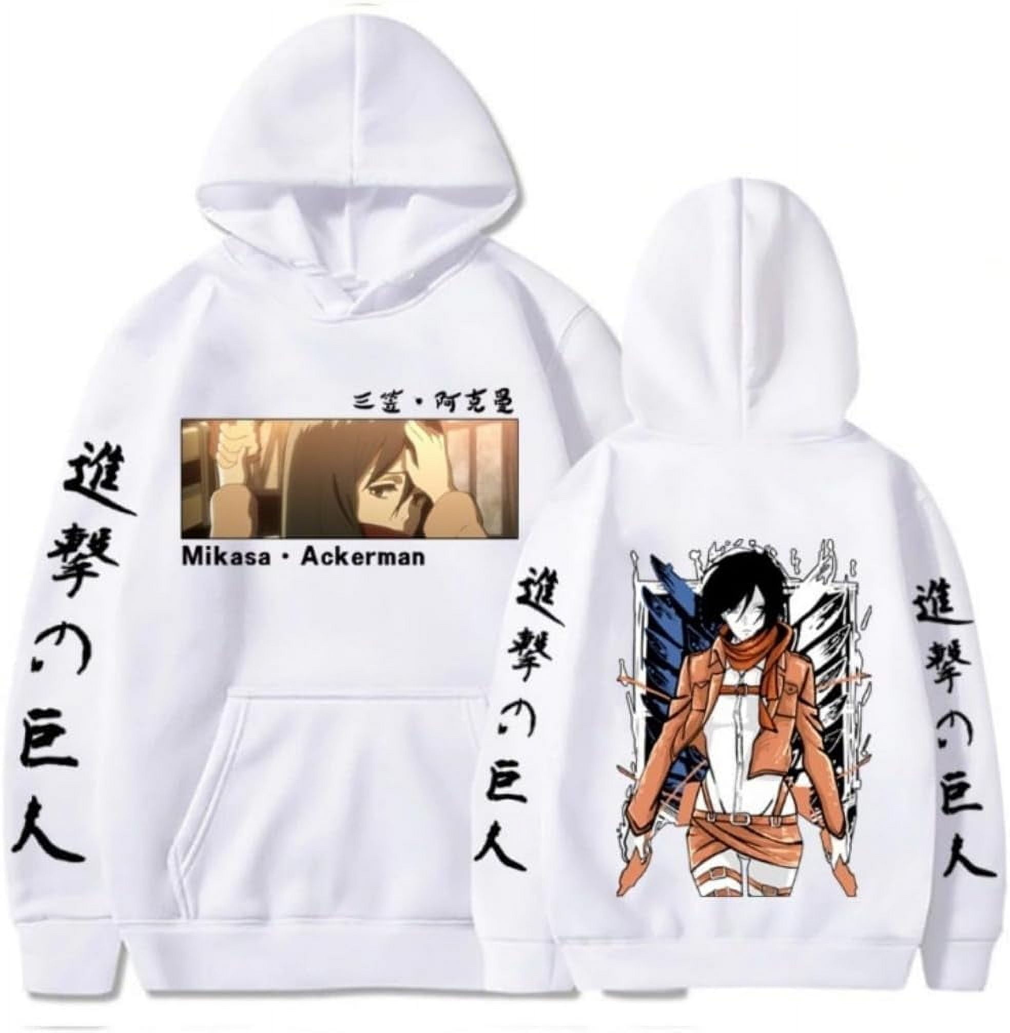 Anime Attack on Titan Mikasa·Ackerman Printed Sweatshirt Unisex Hoodie ...