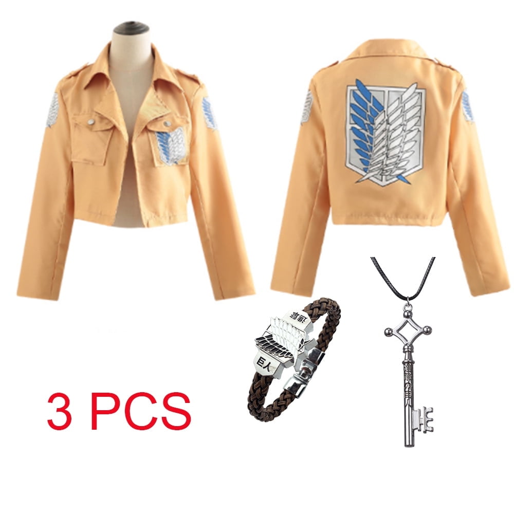 Anime Attack on Titan Suit Cosplay Jacket Scout Costume 3PCS - Walmart.com