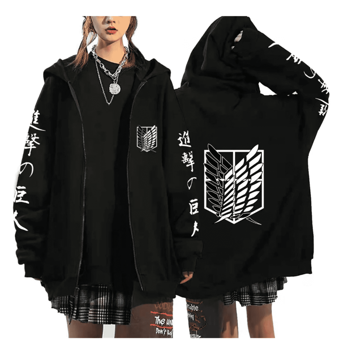 Anime Attack on Titan Survey Corps Wings of Freedom AOT unisex Zip up ...