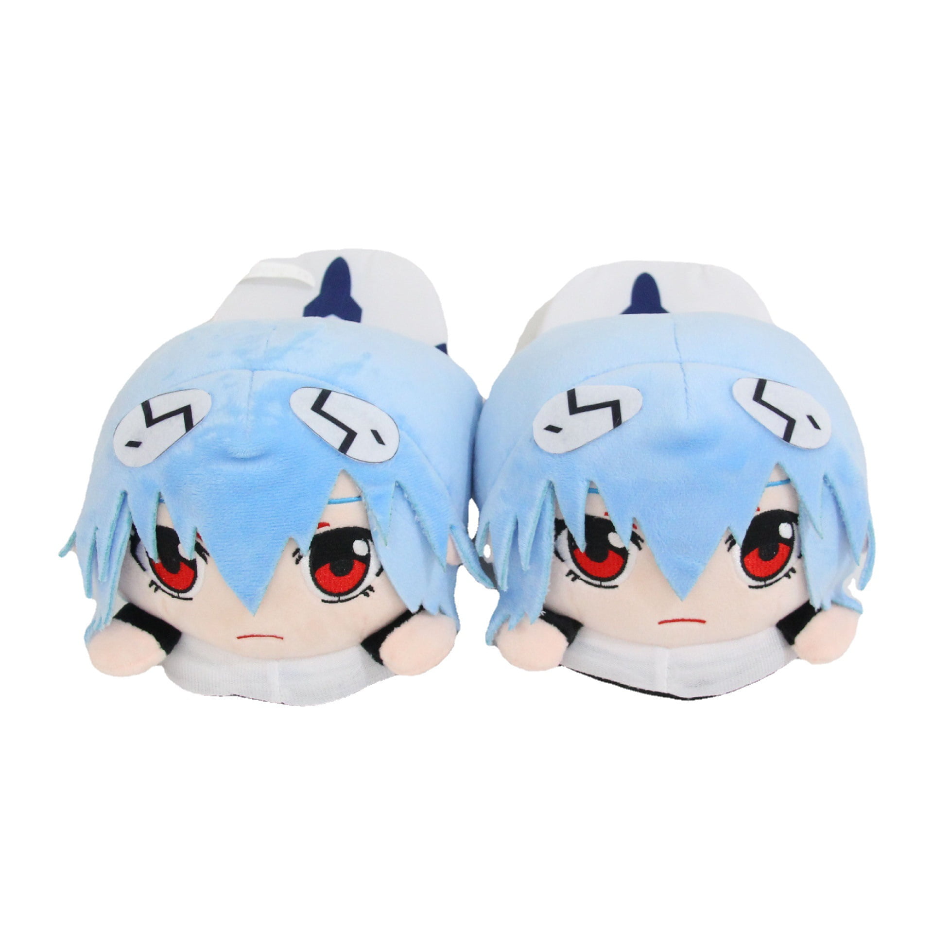 Anime Ayanami Rei Slippers Toys Winter Warm Plush Shoes 11'' Long For ...