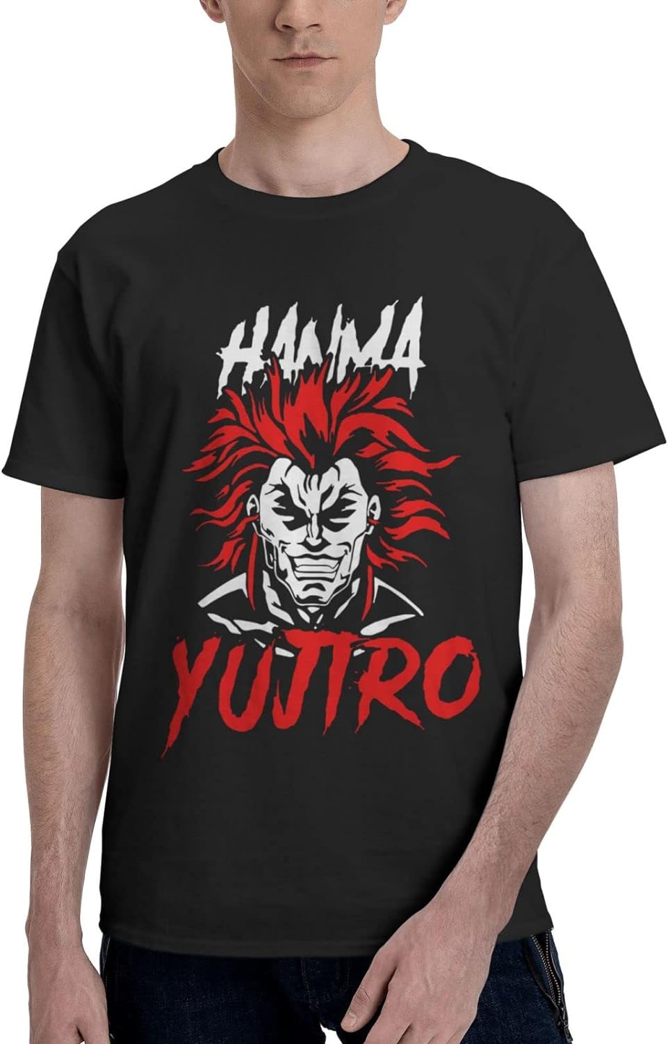 Anime Baki The Grappler Yujiro Hanma T Shirt Man's Summer Cotton Tee ...