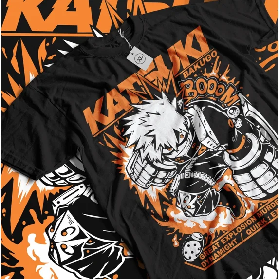Anime Bakugo Katsuki My Hero Academia Dynamight Black T-Shirt, Gift For ...