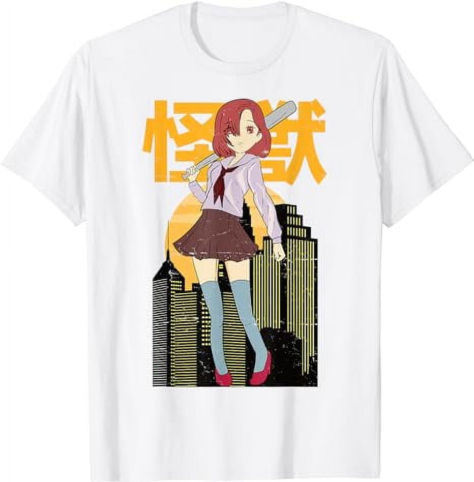 Anime Baseball Bat Girl - Japanese Horror Aesthetic Kawaii - T-Shirt ...