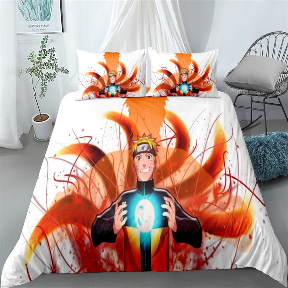 Anime Bed Duvet Cover Set, Soft Microfiber Anime Manga Bedding Set for ...