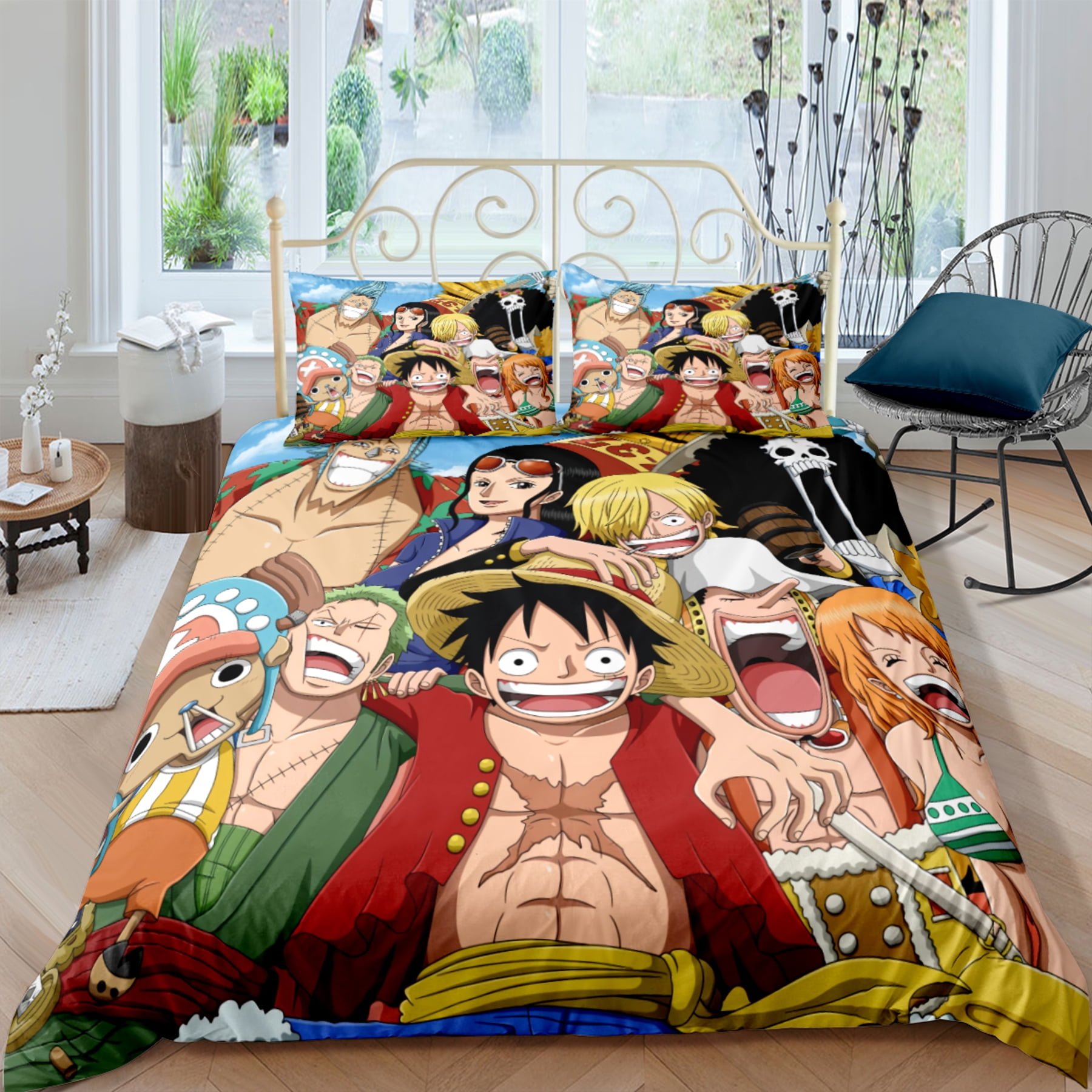 Anime Bedding Set Nami & Crew Vibrant Colors & Detailed Artwork for a ...