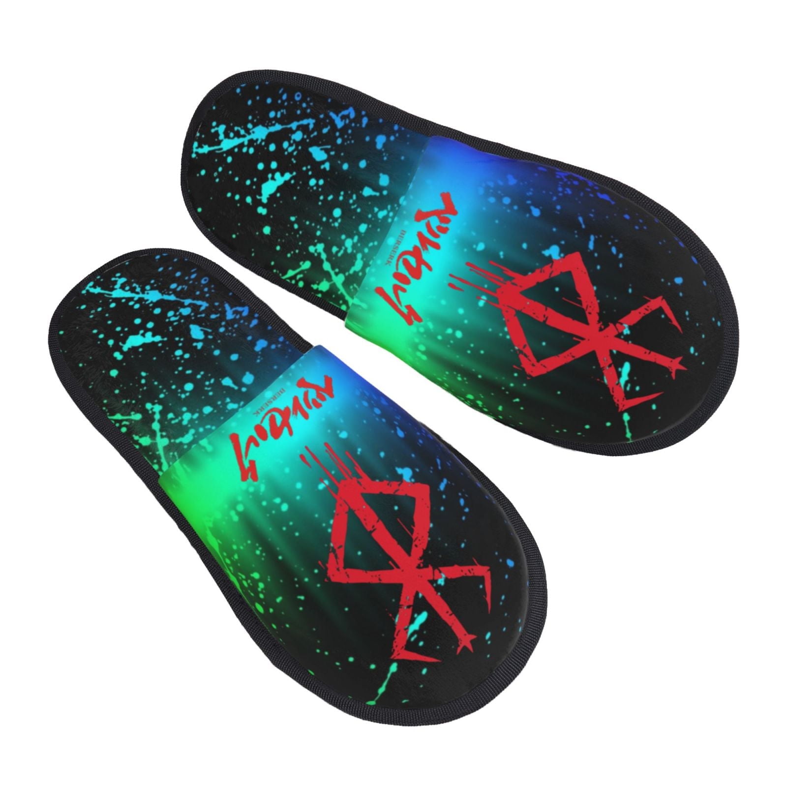 Anime Berserk Furry Slippers For Men Women Fuzzy House Slippers Winter ...