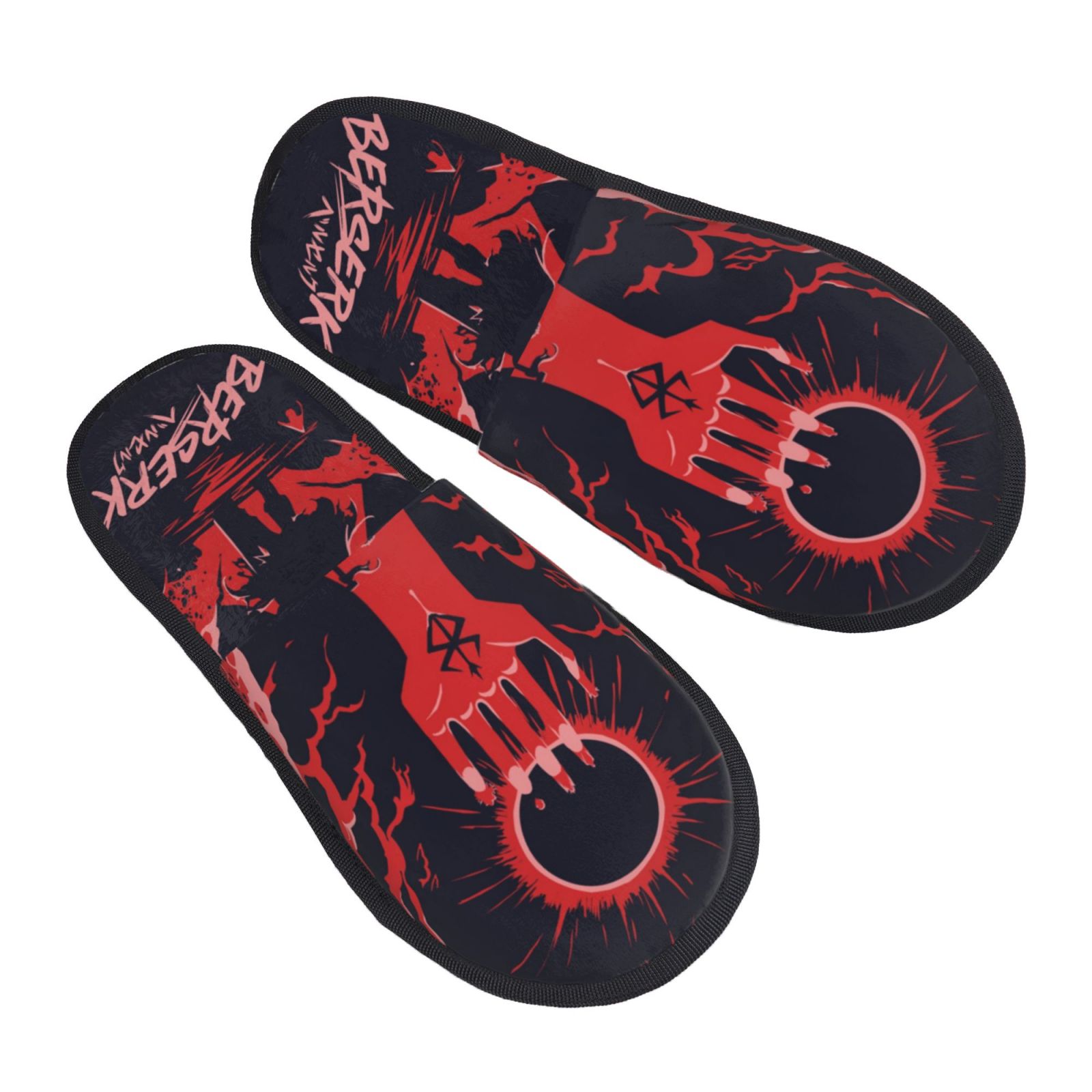 Anime Berserk Furry Slippers For Men Women Fuzzy House Slippers Winter ...