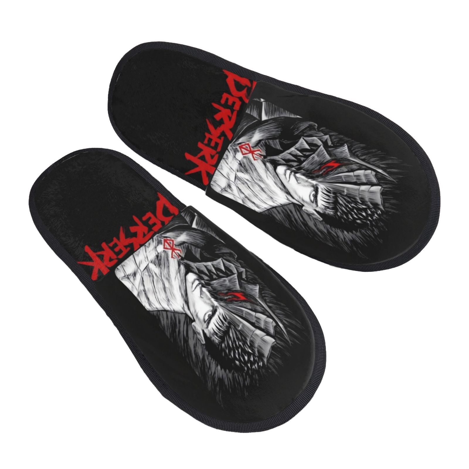 Anime Berserk Furry Slippers For Men Women Fuzzy House Slippers Winter ...