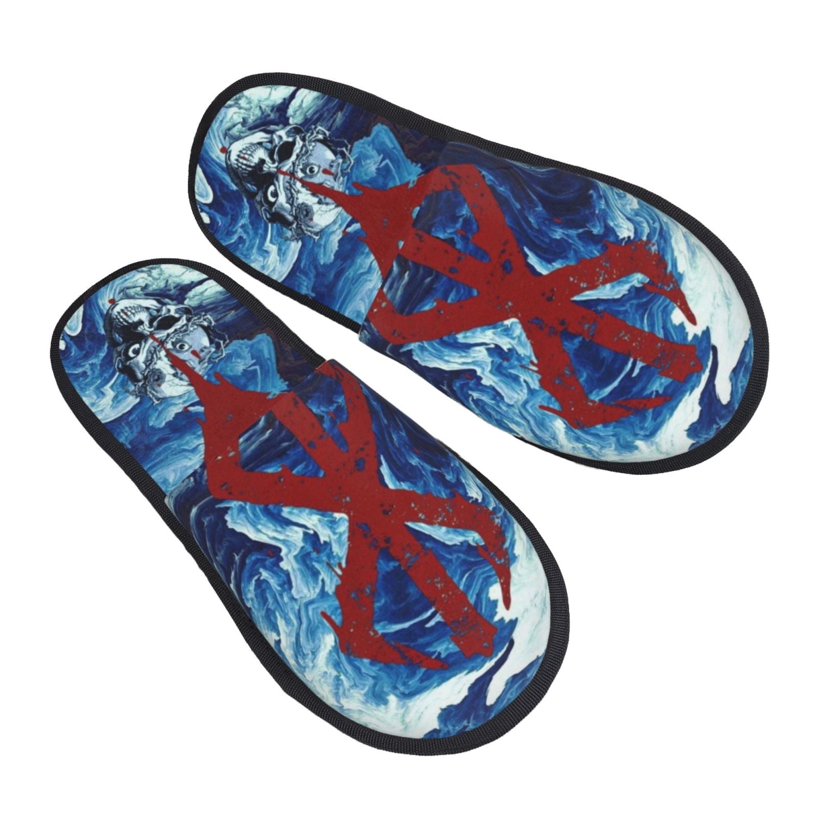 Anime Berserk Furry Slippers For Men Women Fuzzy House Slippers Winter ...