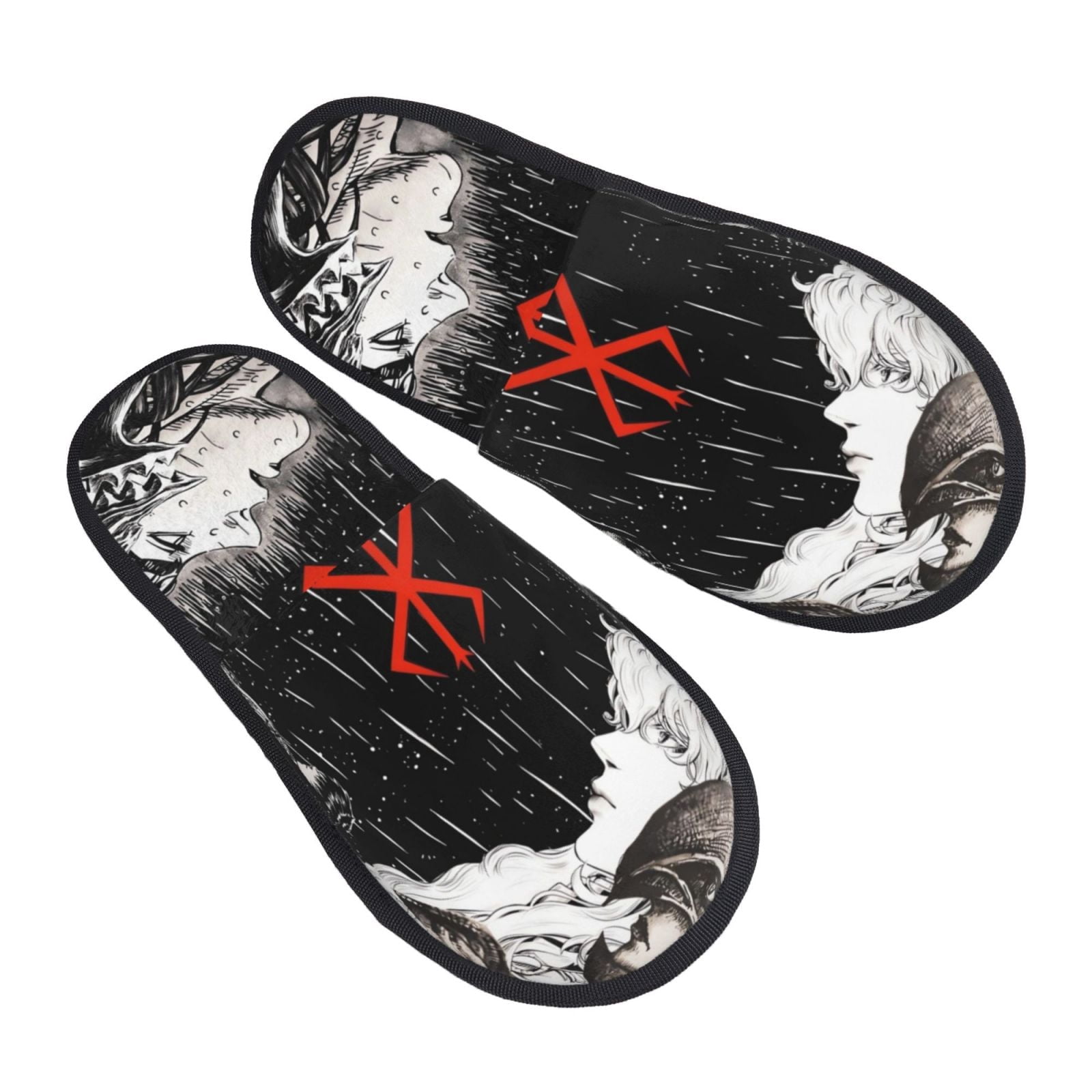 Anime Berserk Furry Slippers For Men Women Fuzzy House Slippers Winter ...