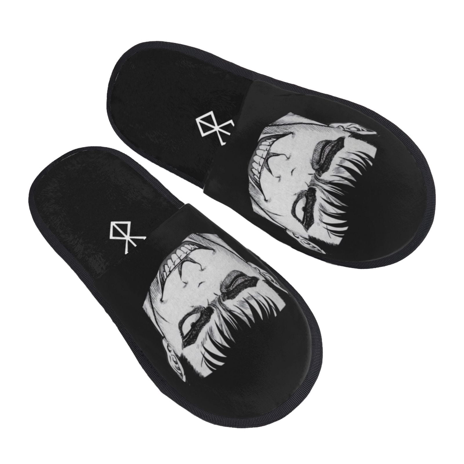 Anime Berserk Furry Slippers For Men Women Fuzzy House Slippers Winter ...
