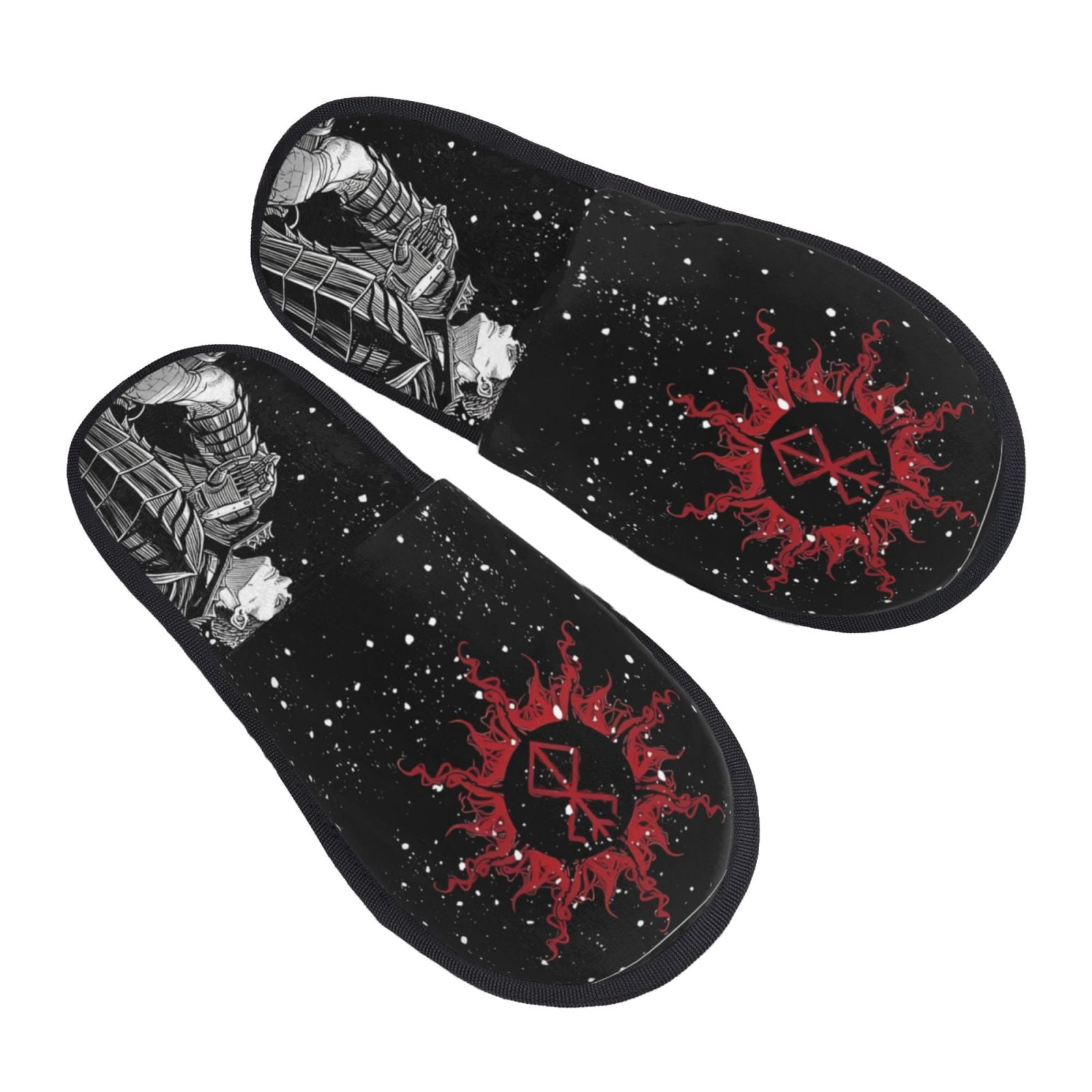 Anime Berserk Furry Slippers For Men Women Fuzzy House Slippers Winter ...
