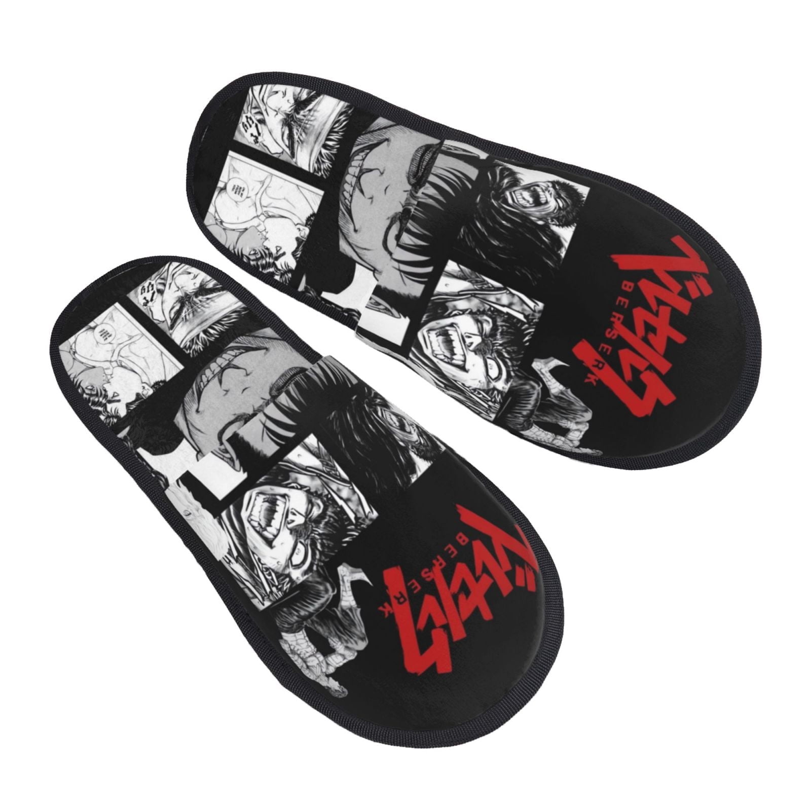 Anime Berserk Furry Slippers For Men Women Fuzzy House Slippers Winter ...