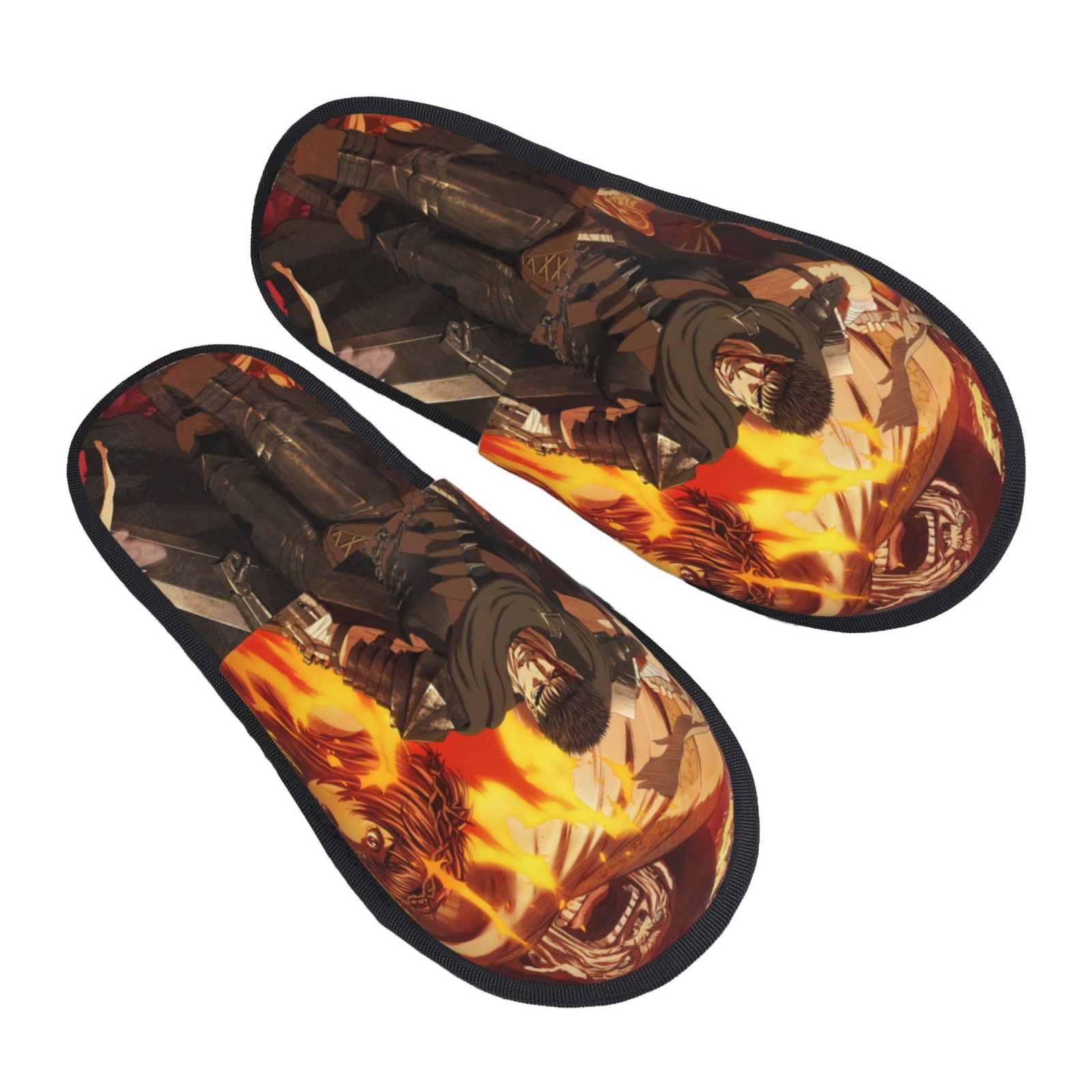 Anime Berserk Furry Slippers For Men Women Fuzzy House Slippers Winter ...