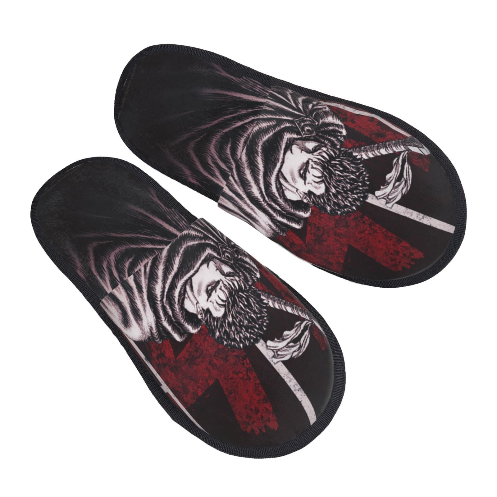 Anime Berserk Furry Slippers For Men Women Fuzzy House Slippers Winter ...
