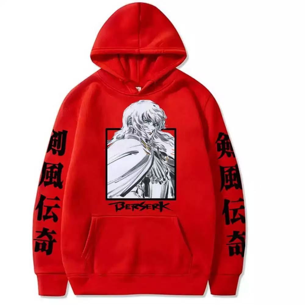 Anime Berserk Griffith Print Sweatshirt Men Women Long Pocket Hoodie ...