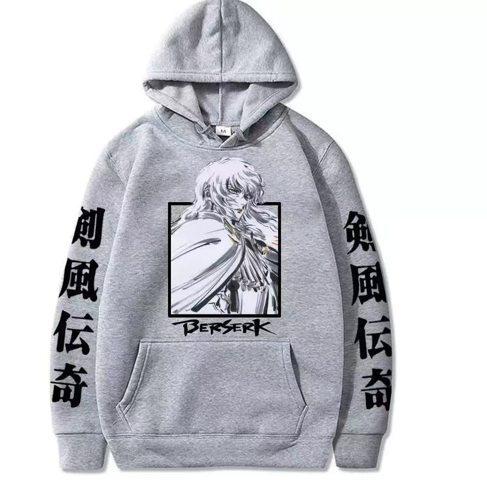 Anime Berserk Griffith Print Sweatshirt Men Women Long Pocket Hoodie ...