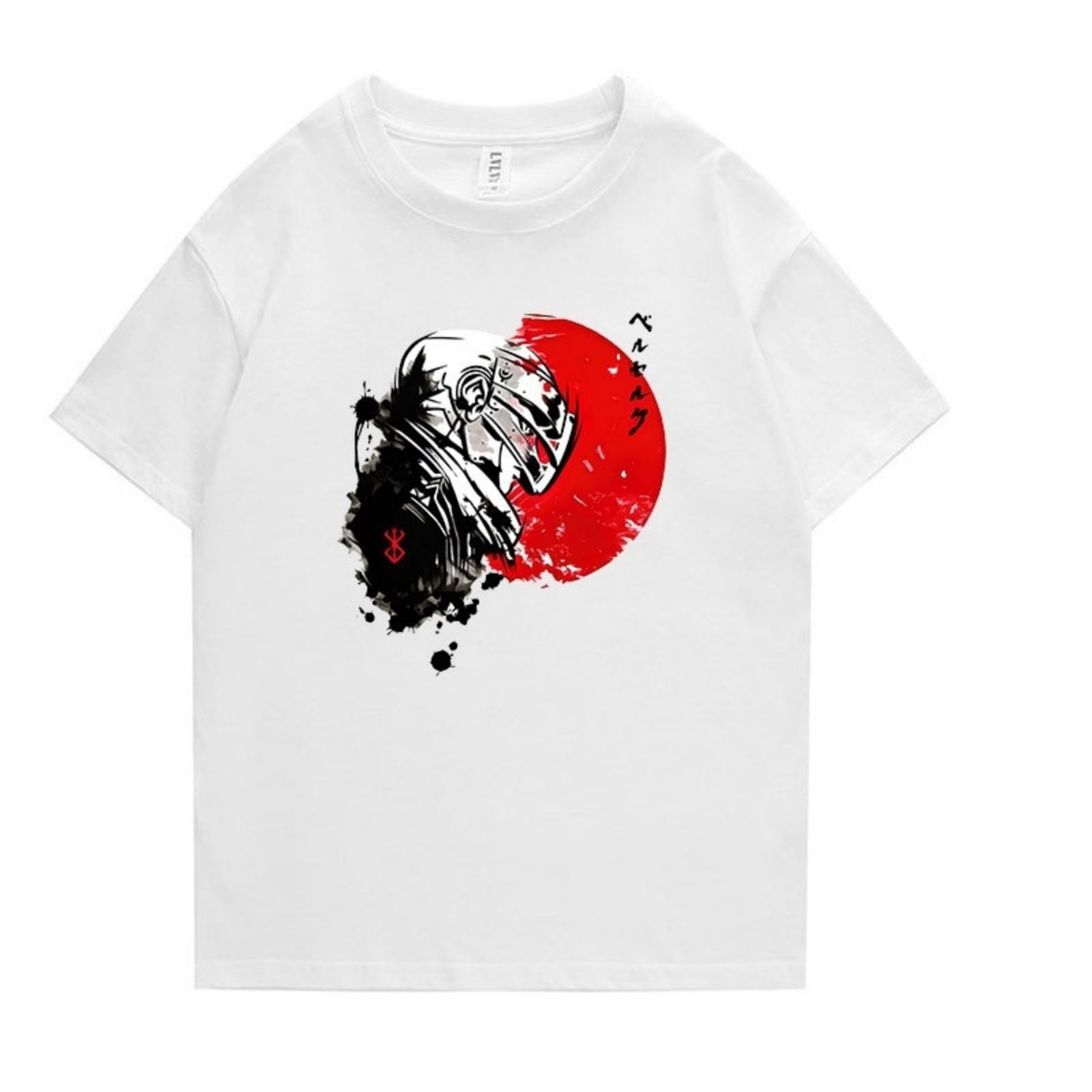 Anime Berserk Guts T-Shirt Classic Character Print Crew Neck Short ...