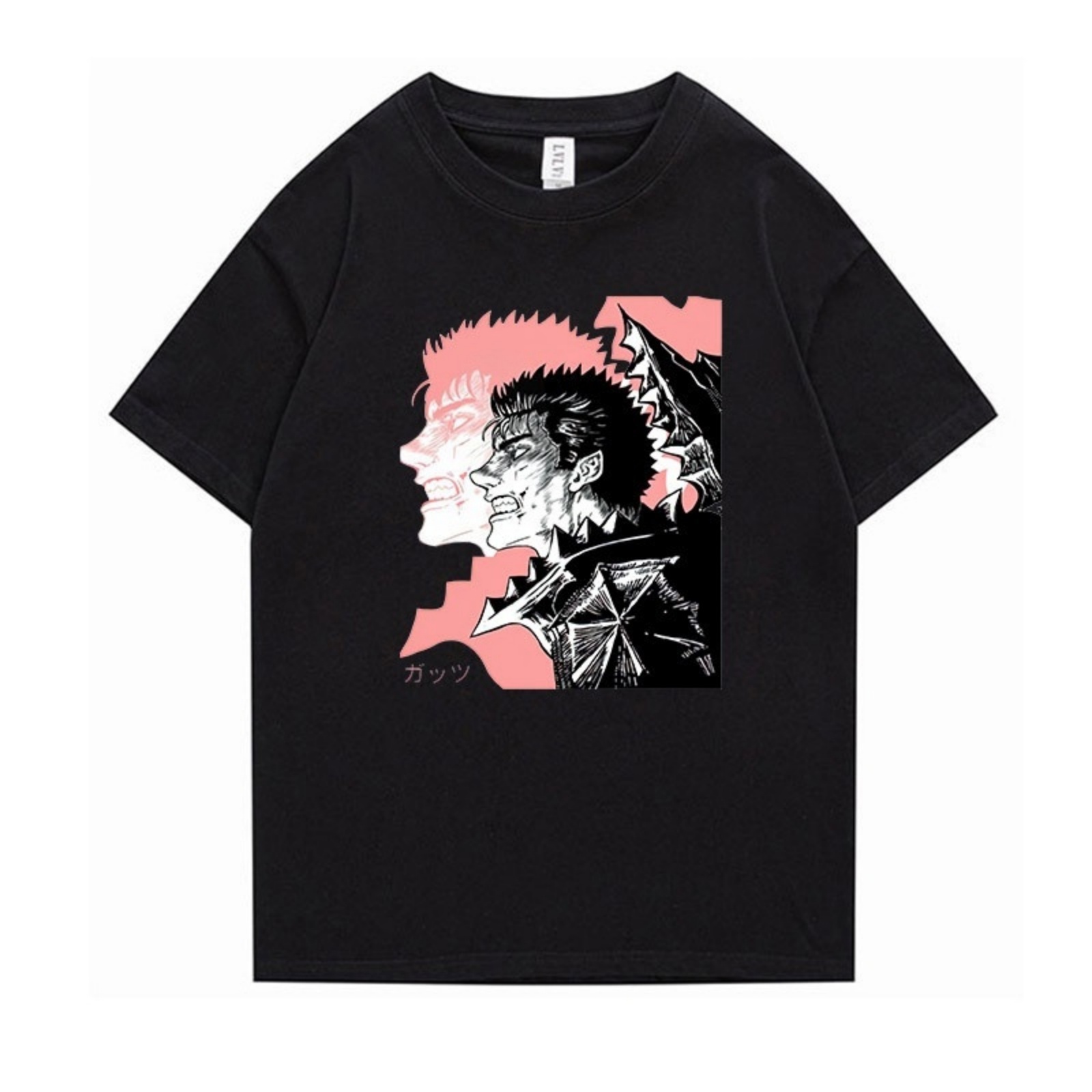 Anime Berserk Guts T-Shirt Classic Character Print Crew Neck Short ...