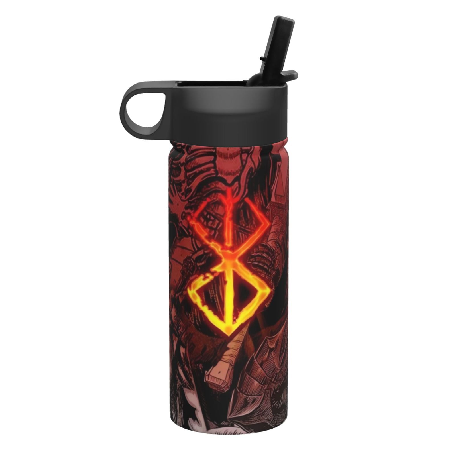 Anime Berserk Kids Insulated Water Bottle With Straw - 18 Oz Stainless ...