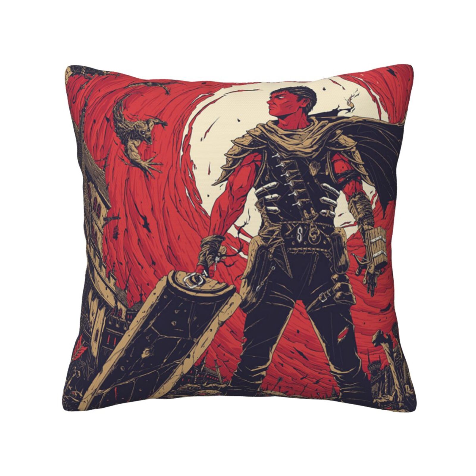 Anime Berserk Throw Pillow Covers 16"X16" Decorative Soft Pillowcases ...