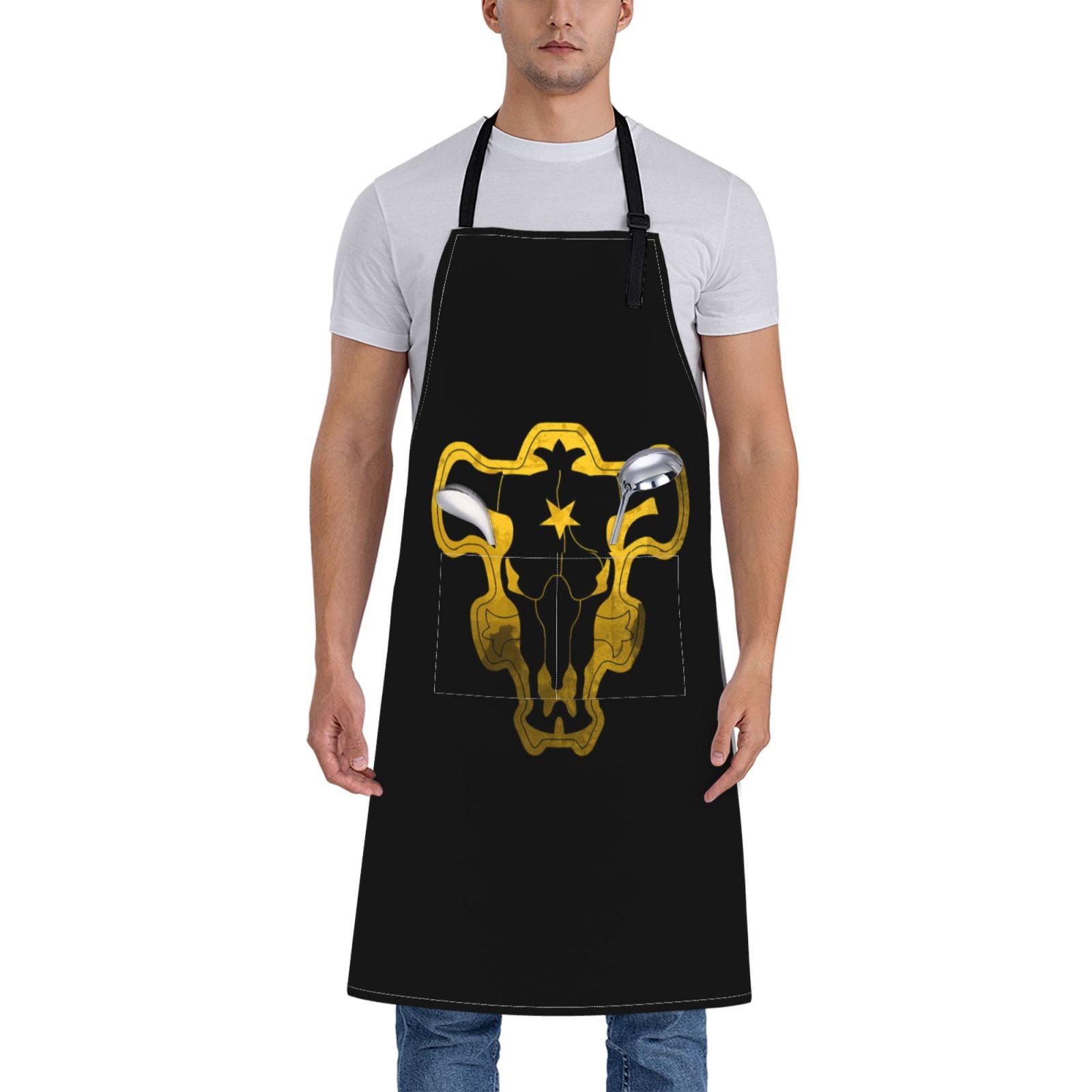 Anime Anime Black Clover Bib Apron Waterdrop Resistant Adjustable For ...