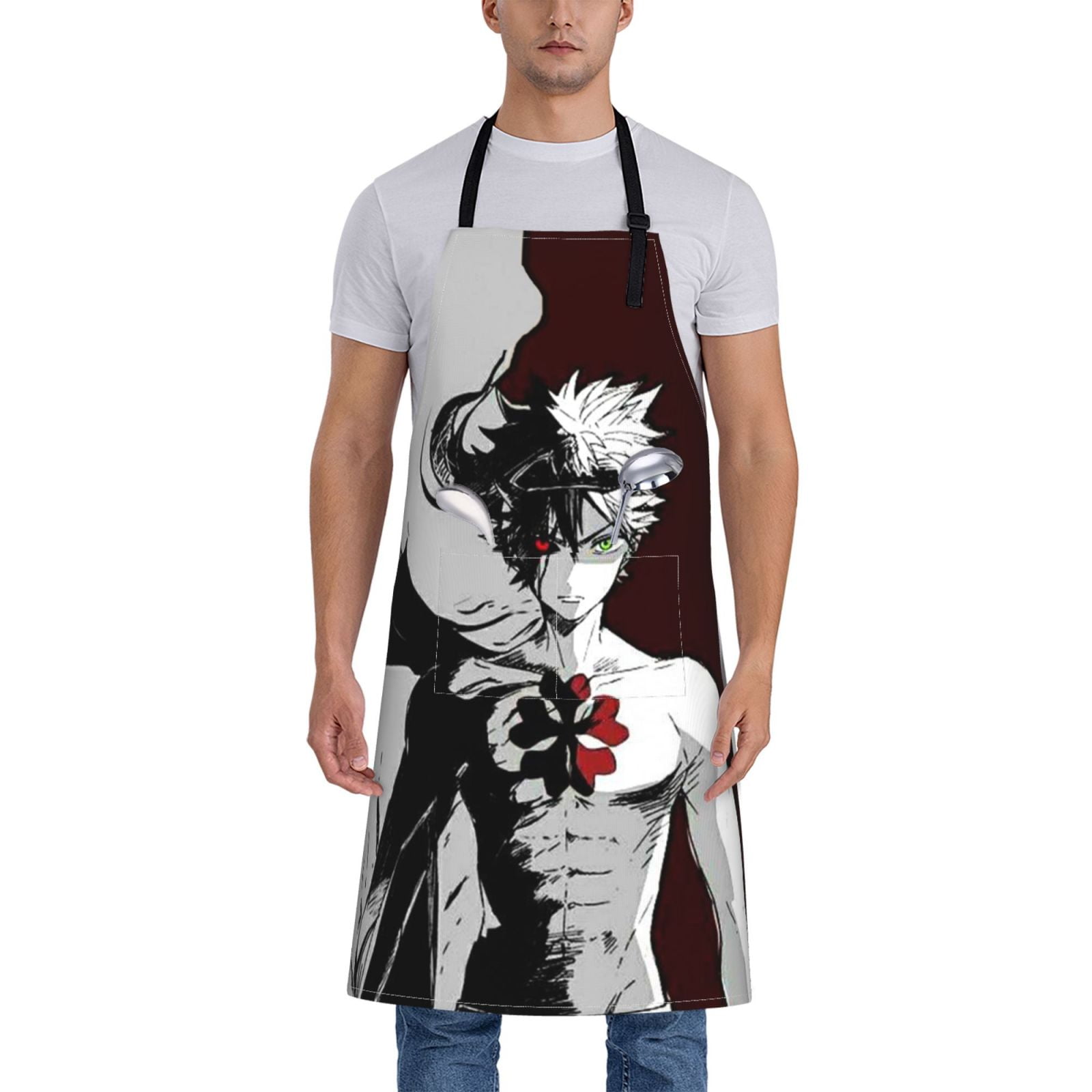 Anime Black Clover Bib Apron Waterdrop Resistant Adjustable For Men ...