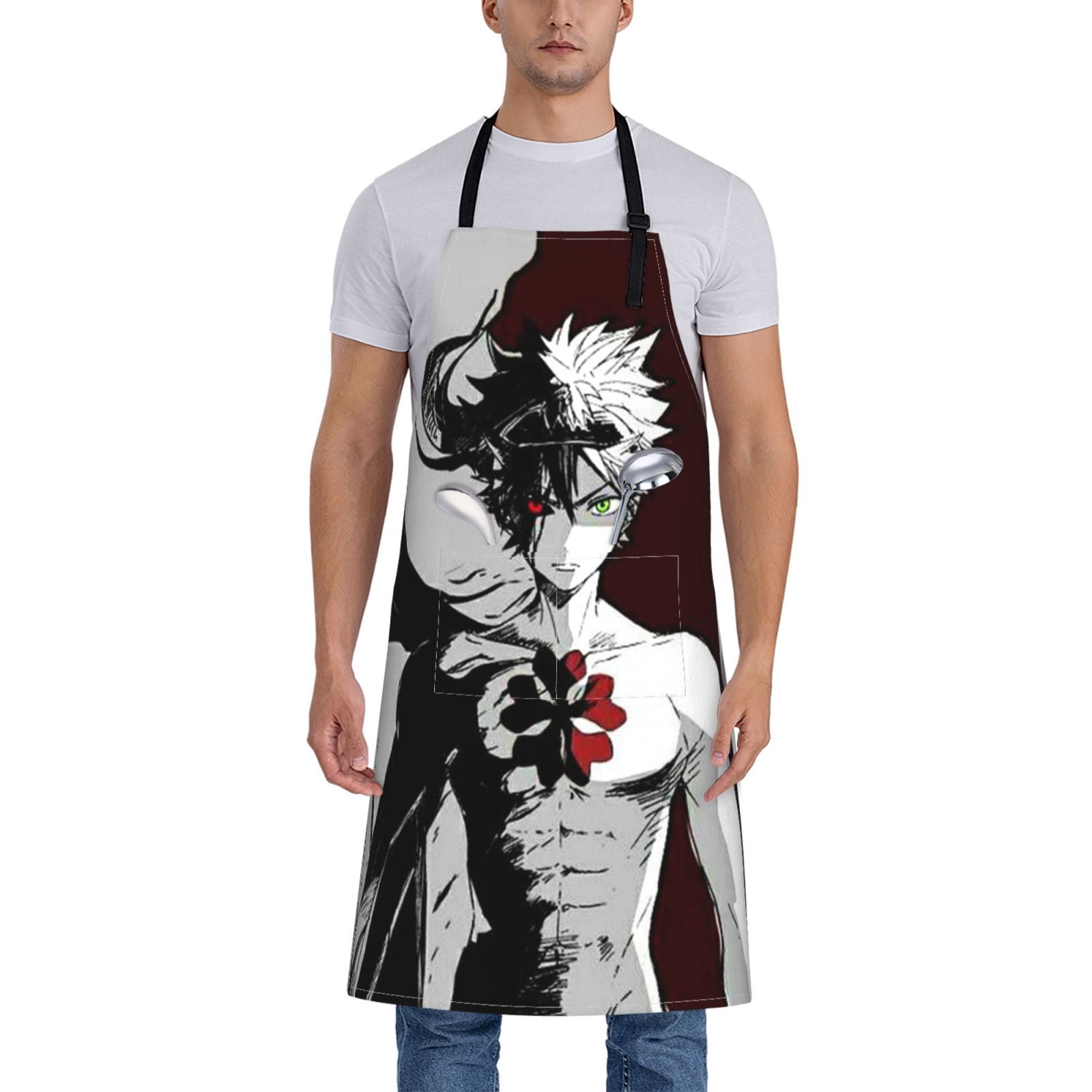 Anime Black Clover Bib Apron Waterdrop Resistant Adjustable For Men ...