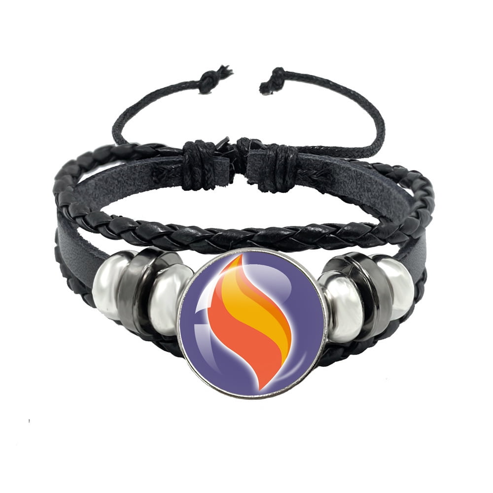 Anime Black leather Rope buckle bracelet Mega Evolution Stone - Walmart.com