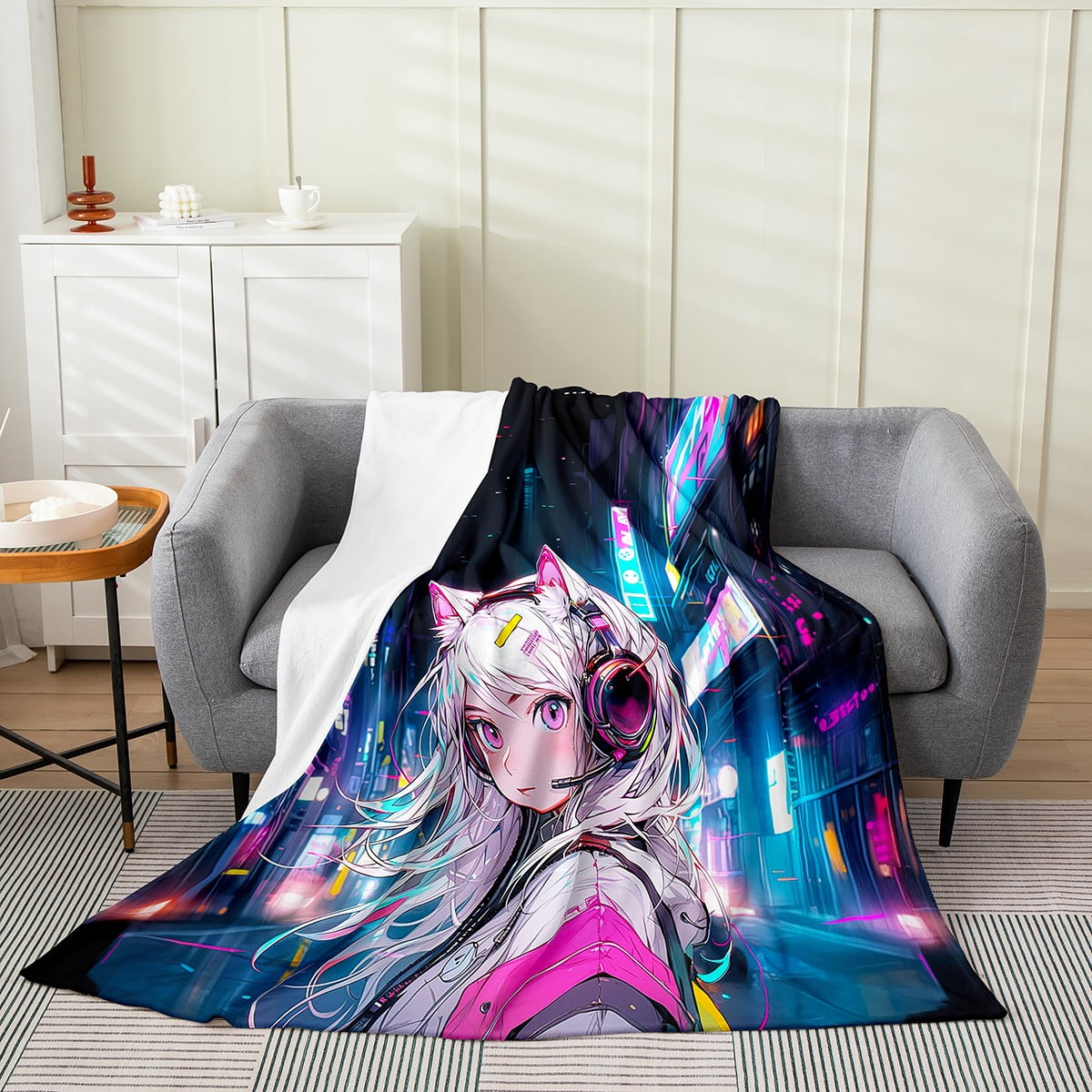 Anime Blanket 30x40,Japanese Style 3D Anime Throw Blanket Room Decor ...