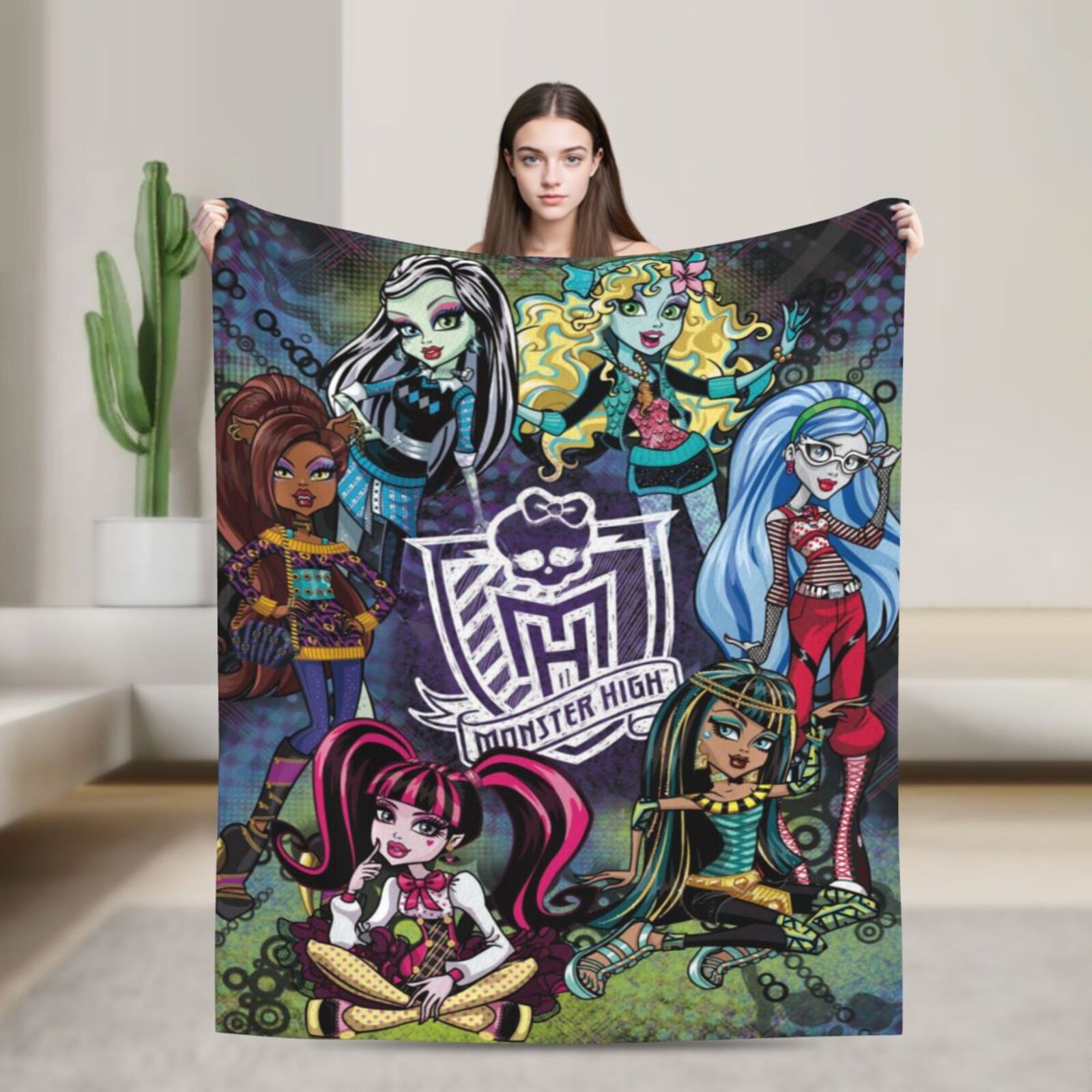 Anime Blanket Monster High Ultra-Soft Micro Fleece Blanket Cozy Blanket ...
