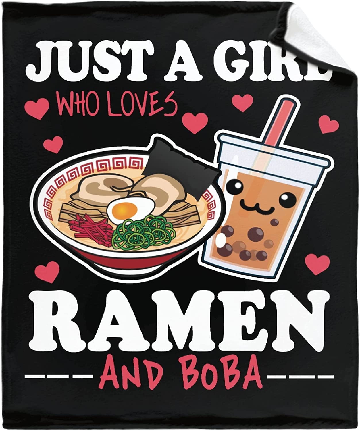 Anime Blanket, Ramen Boba Fleece Throws,Kawaii Gift for Girls Teen ...
