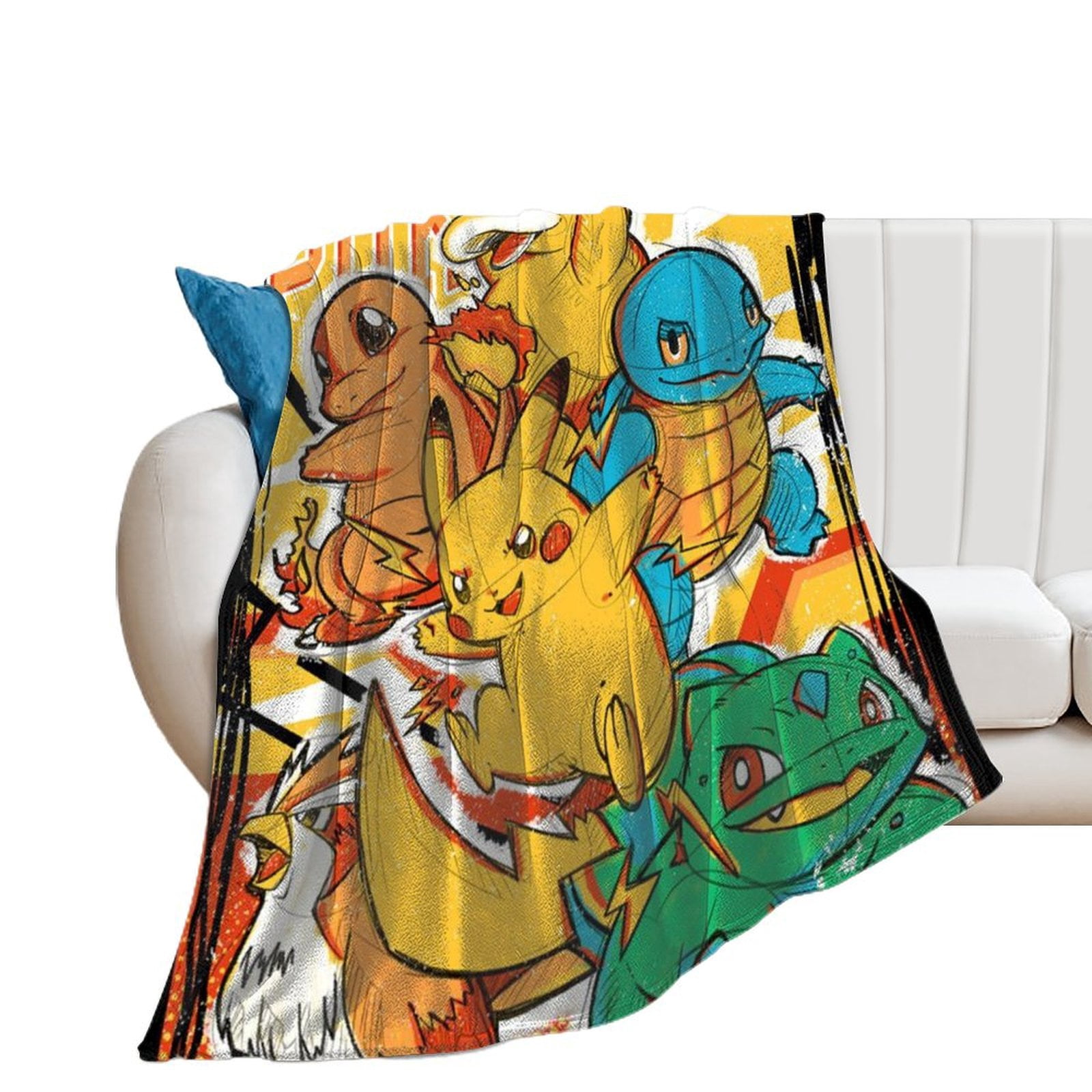 Anime Blankets Pokemon Throw Blanket 40"*50" （100*130cm） Pokemon Merch ...