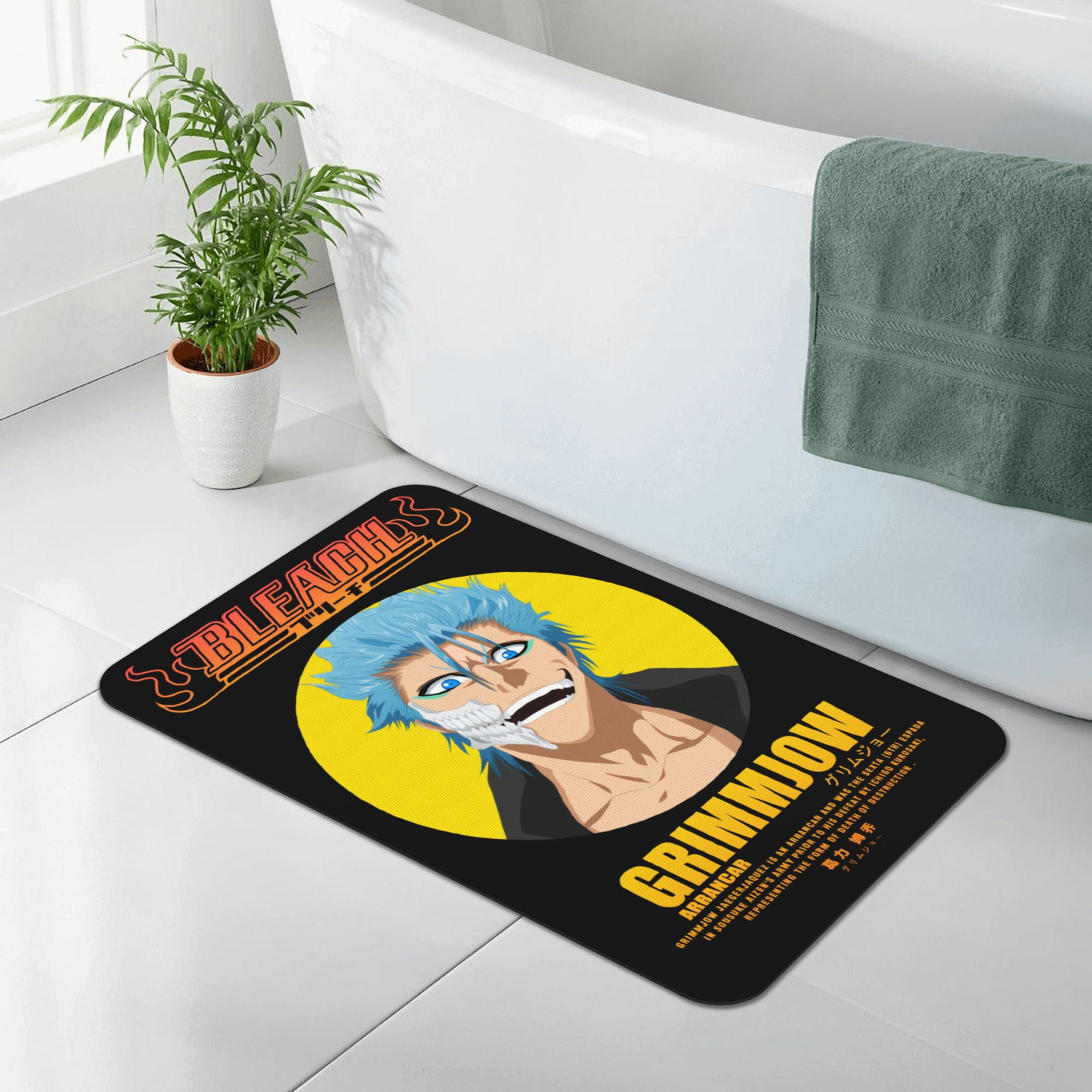 Anime Bleach Aizen Sousuke Bath Mat Diatomaceous Earth Shower Mat Non ...