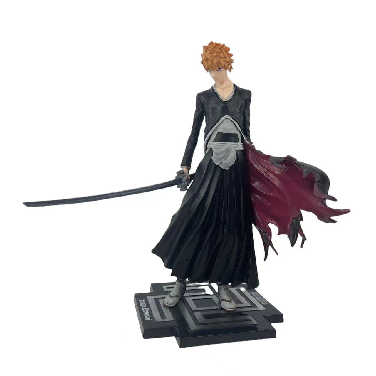 Anime Bleach Kurosaki Ichigo Bankai Zangetsu PVC Statue Action Figure ...
