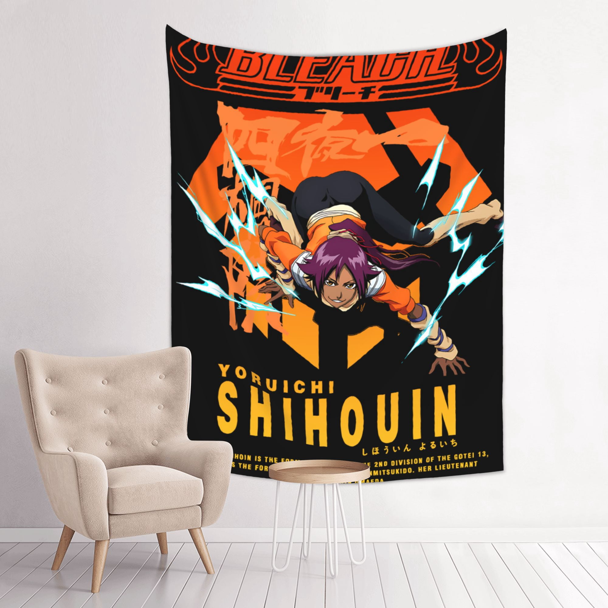 Anime Bleach Shihouin Yoruichi Tapestry Indian Wall Hanging Tapestries ...