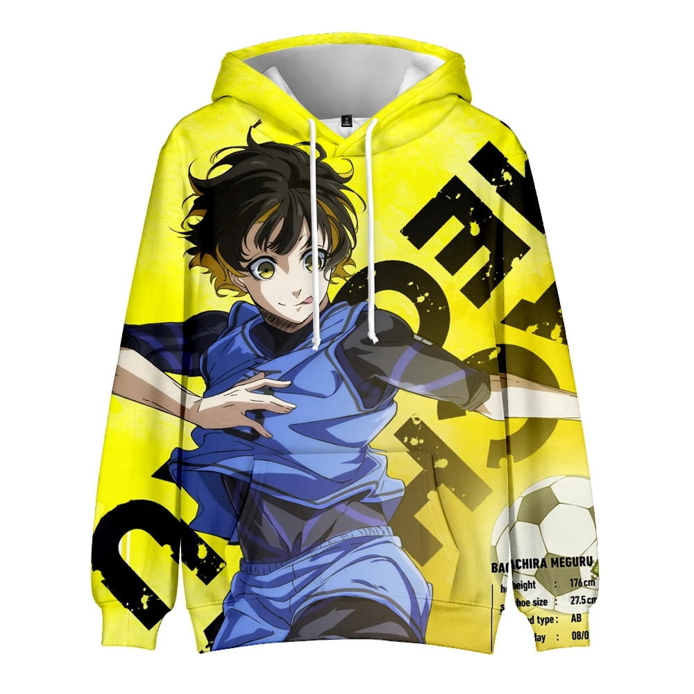 Anime Blue Lock 3D Printed Hoodies Unisex Sweatshirts Long Sleeves For ...