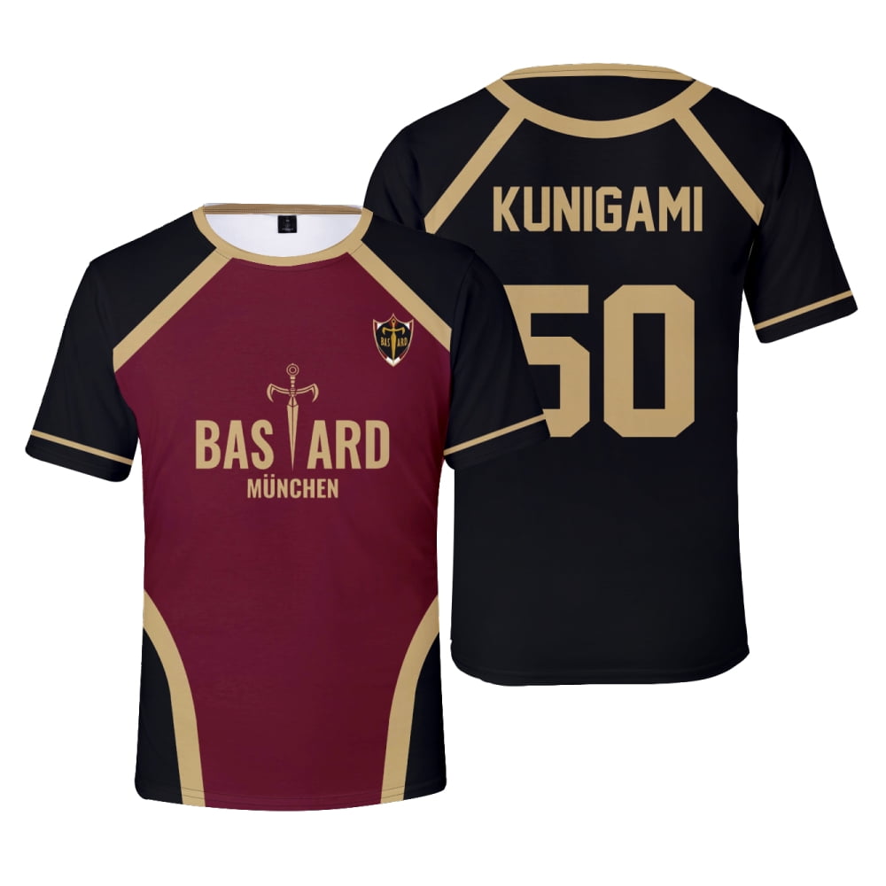 Anime Blue Lock Bastard München Yoichi Isagi Cosplay Black T-Shirt ...