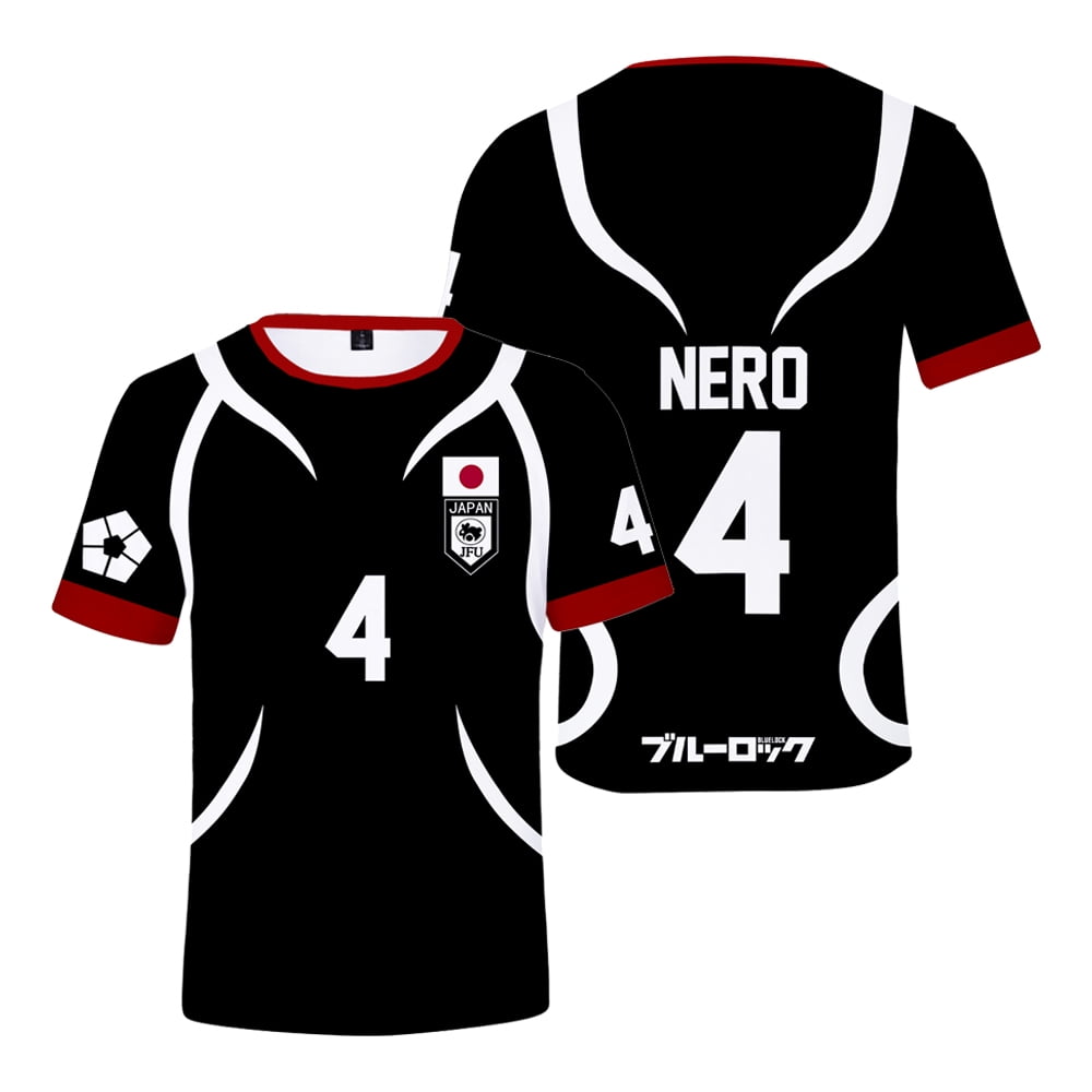 Anime Blue Lock Cosplay T-shirts Jersey Shirts Crewneck Short Sleeve ...