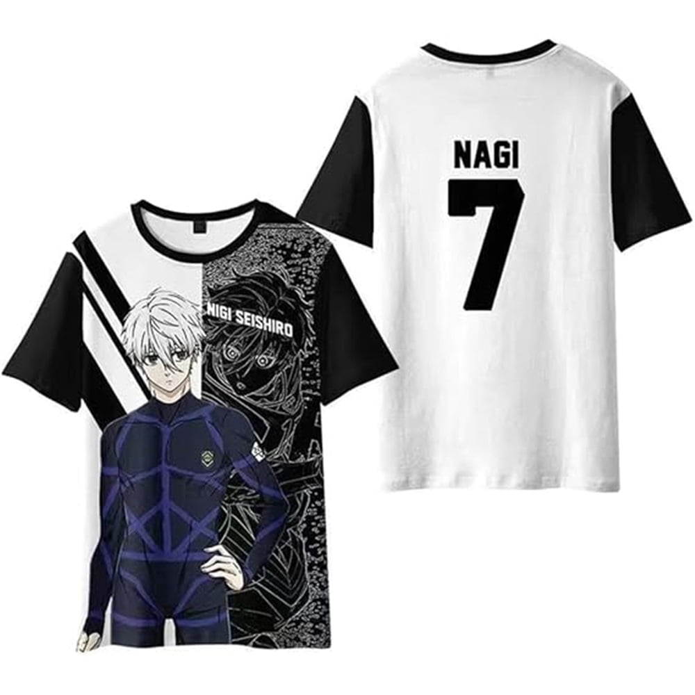 Anime Blue Lock T-Shirt Merch Summer Fashion Short Sleeve 3D Printed ...