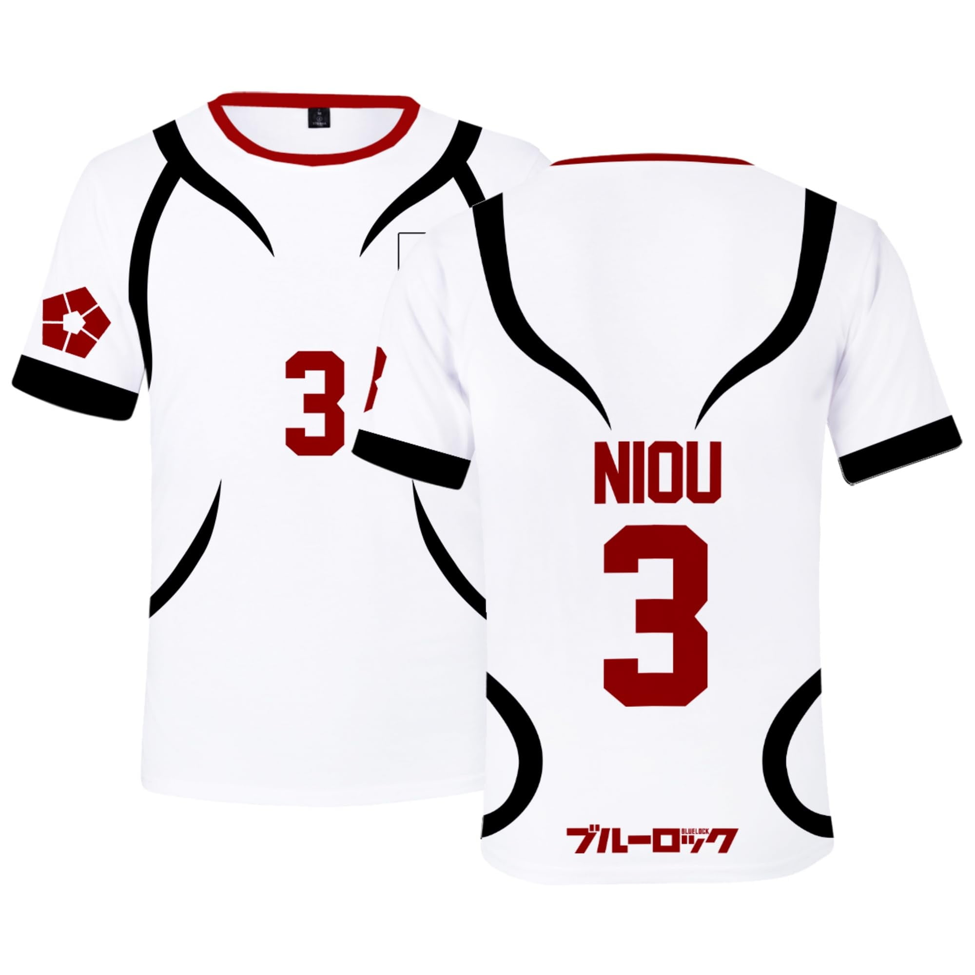 Anime Blue Lock T-Shirt Yoichi Isagi Cosplay Shirt 3D Printing Short ...