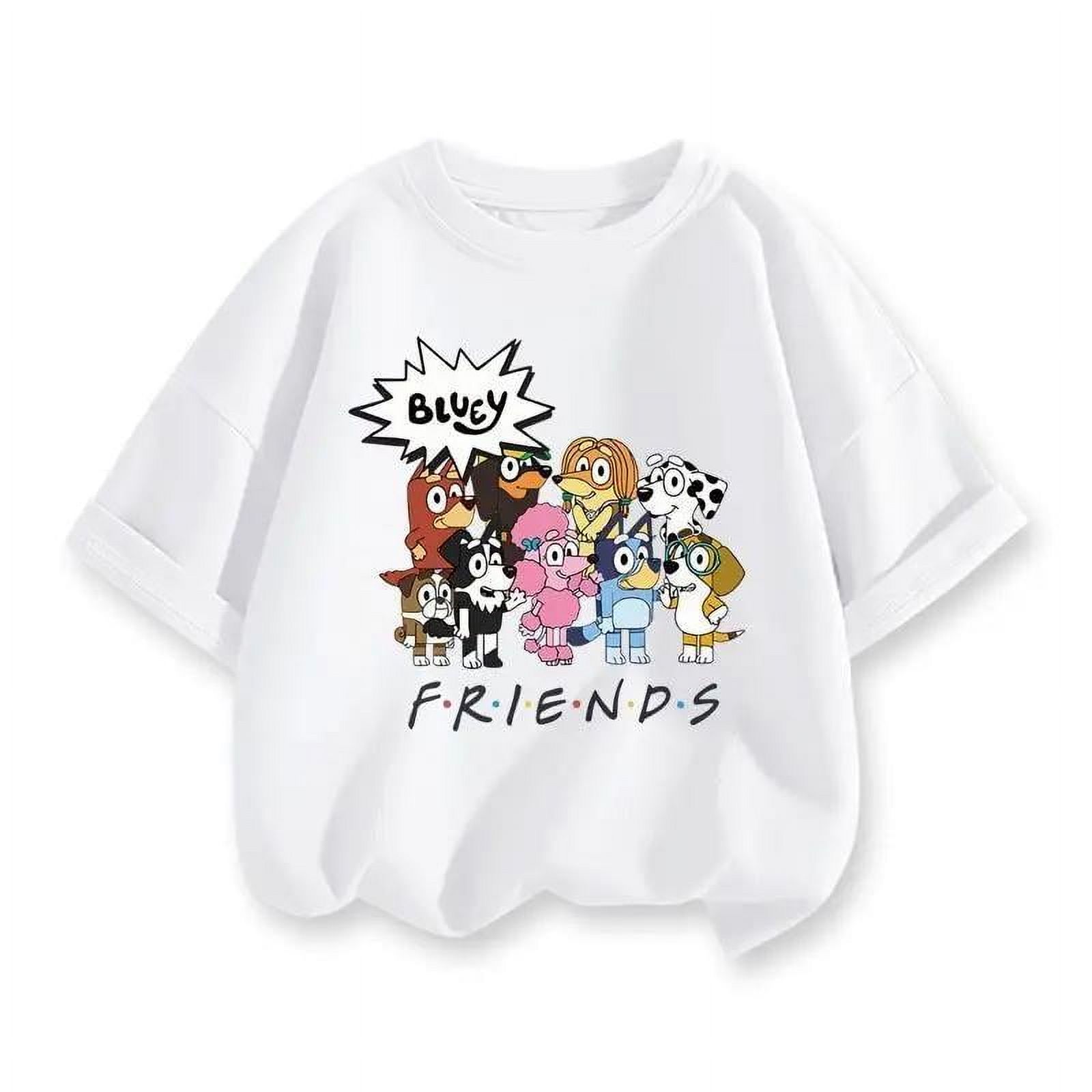 Anime Bluey Children'S Summer Shirt New Kawaii Bingo Chili Heeler Bluey ...