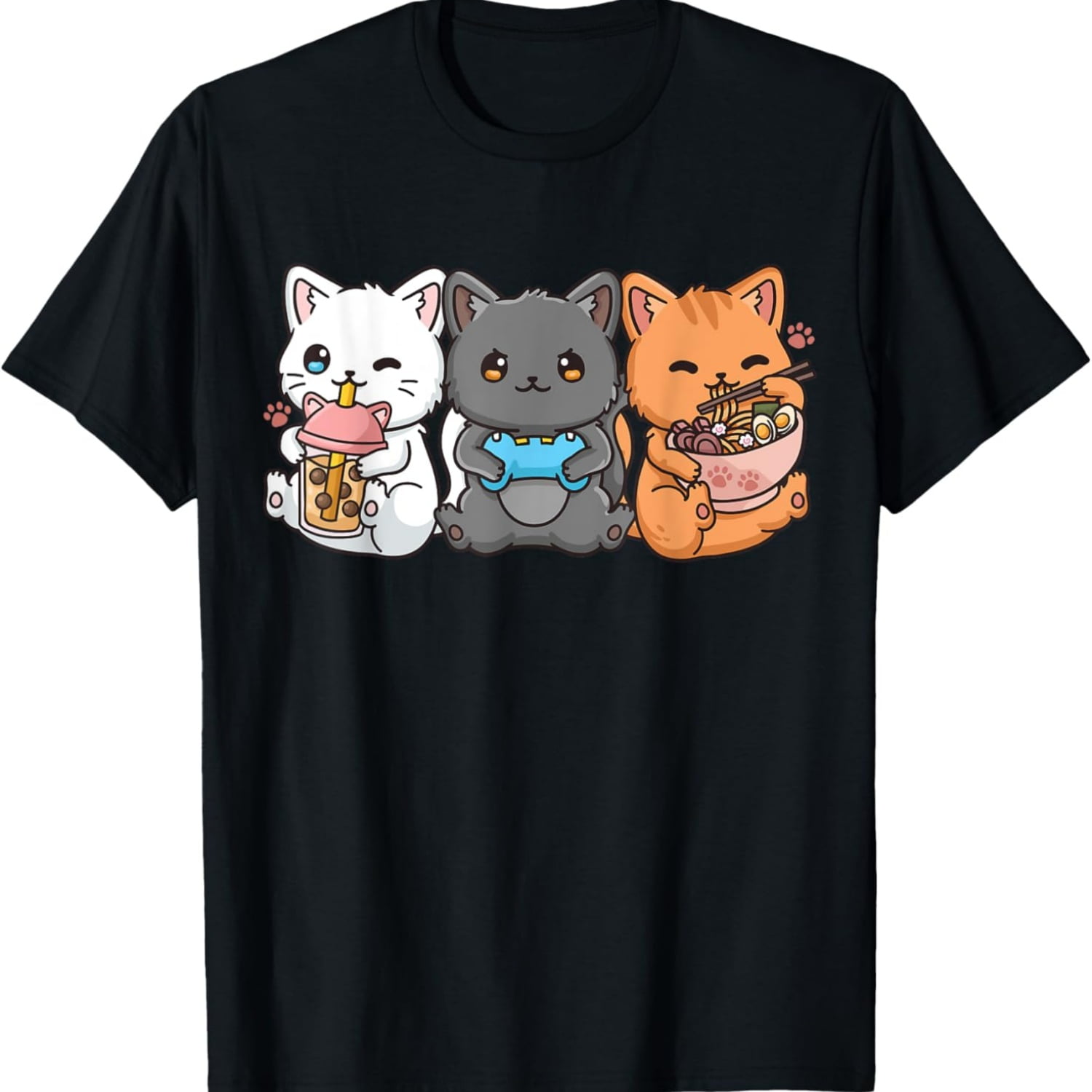 Anime Boba Tea Bubble Tea Gaming Gamer Ra t T-shtir - Walmart.com