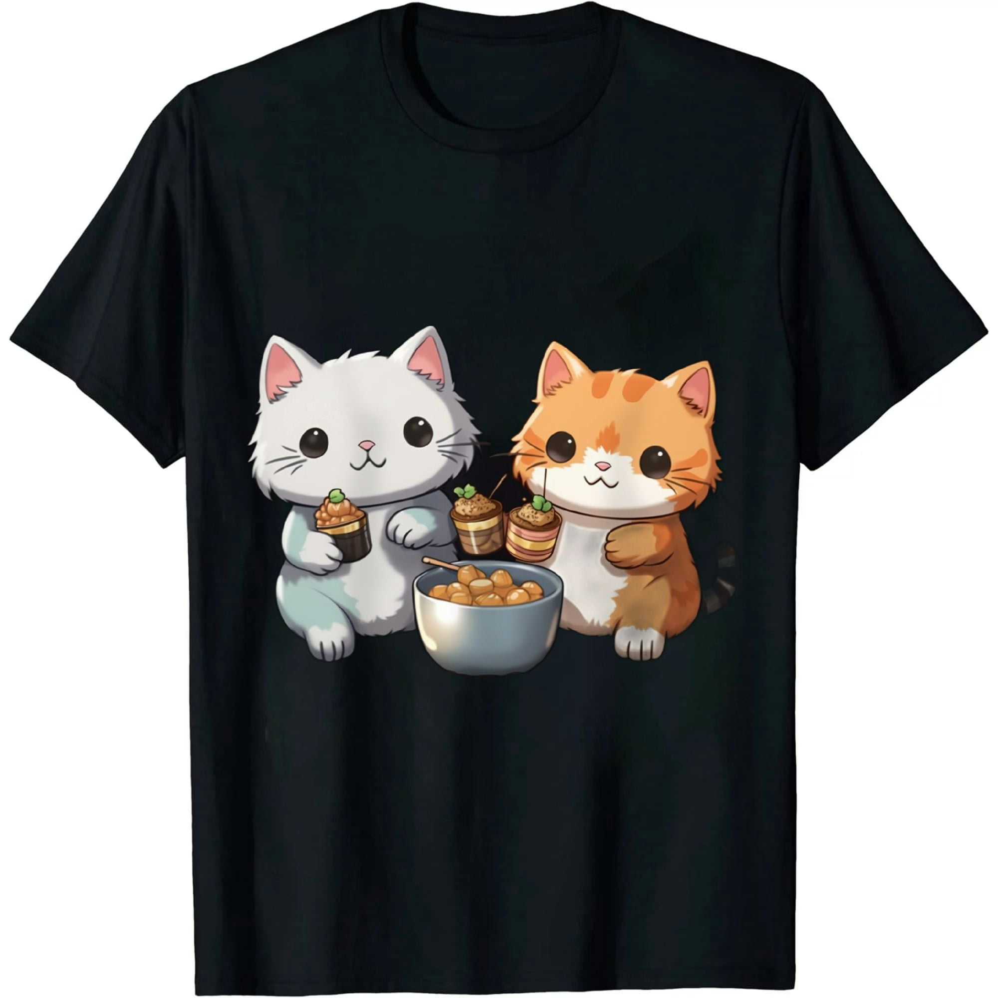Anime Boba Tea Bubble Tea Gaming Gamer Ramen Cat T-Shirt - Walmart.com