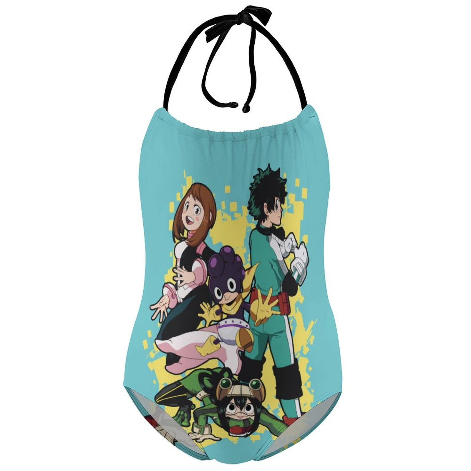 Anime Boku No Hero Children's One-piece Swimwear Halterneck Swimsuit ...