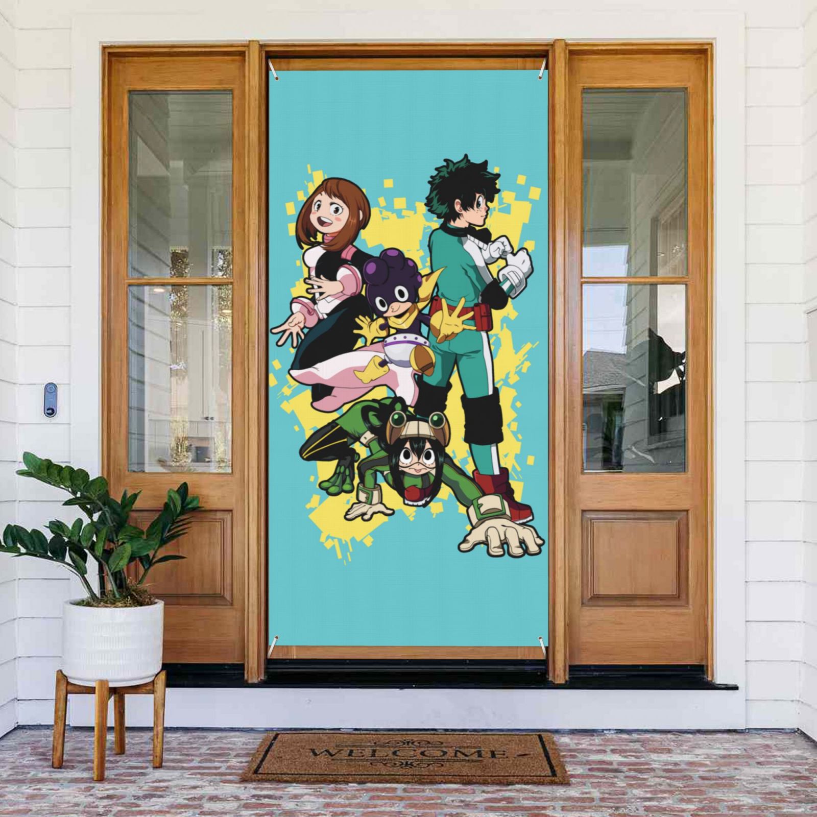 Anime Boku No Hero Door Cover Decorated Banner Tapestry Home Decoration ...