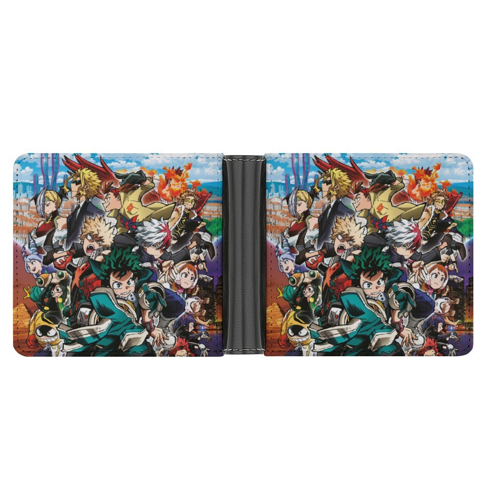 Anime Boku No Hero PU Leather Bifold Wallet Money Organizers Gift With ...