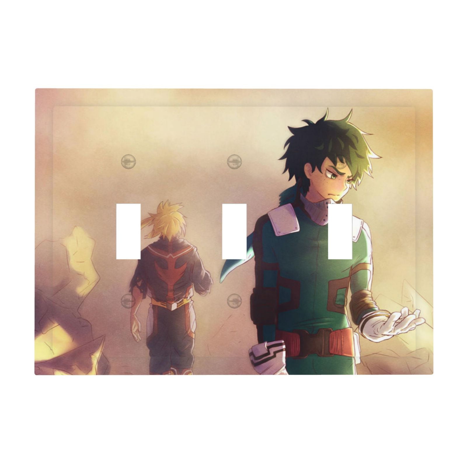 Anime Boku No Hero Wall Plate Cover 3 Gang Toggle Decorative Light ...