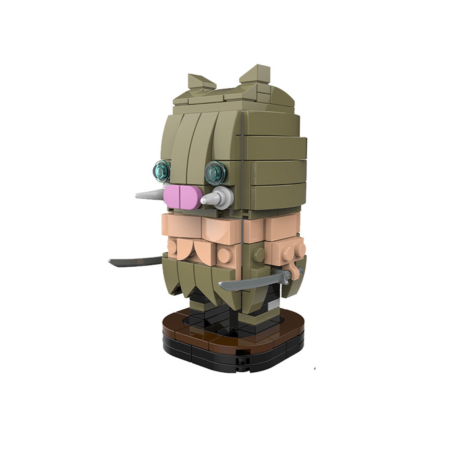 Anime Brick Mini Headz Tanjirou and Nezuko Building Creative Cute ...