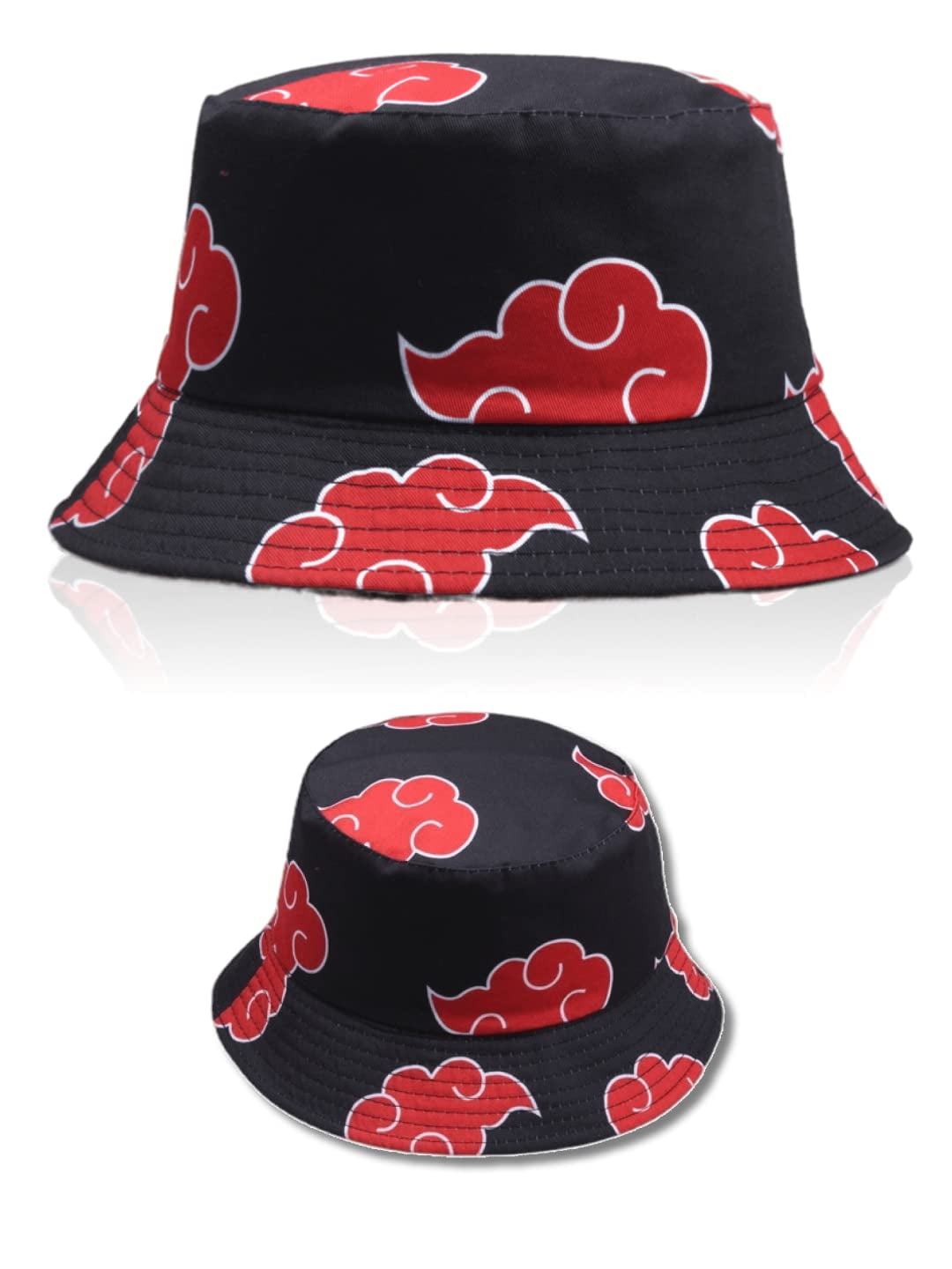 Crown Limited Supply Anime Bucket Hat, Red Cloud Cosplay Black Summer ...